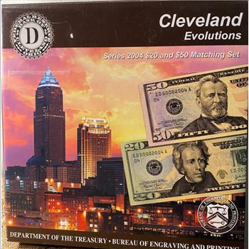 2004 U.S. Treasury Cleveland Evolutions Series $20 & $50 Matching Set ...