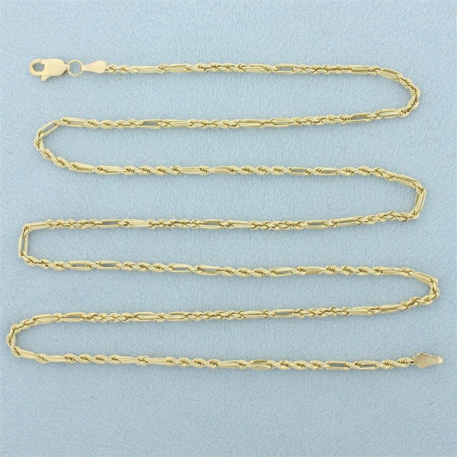 22 Inch Milano Rope Link Chain Necklace in 14k Yellow Gold | Property Room
