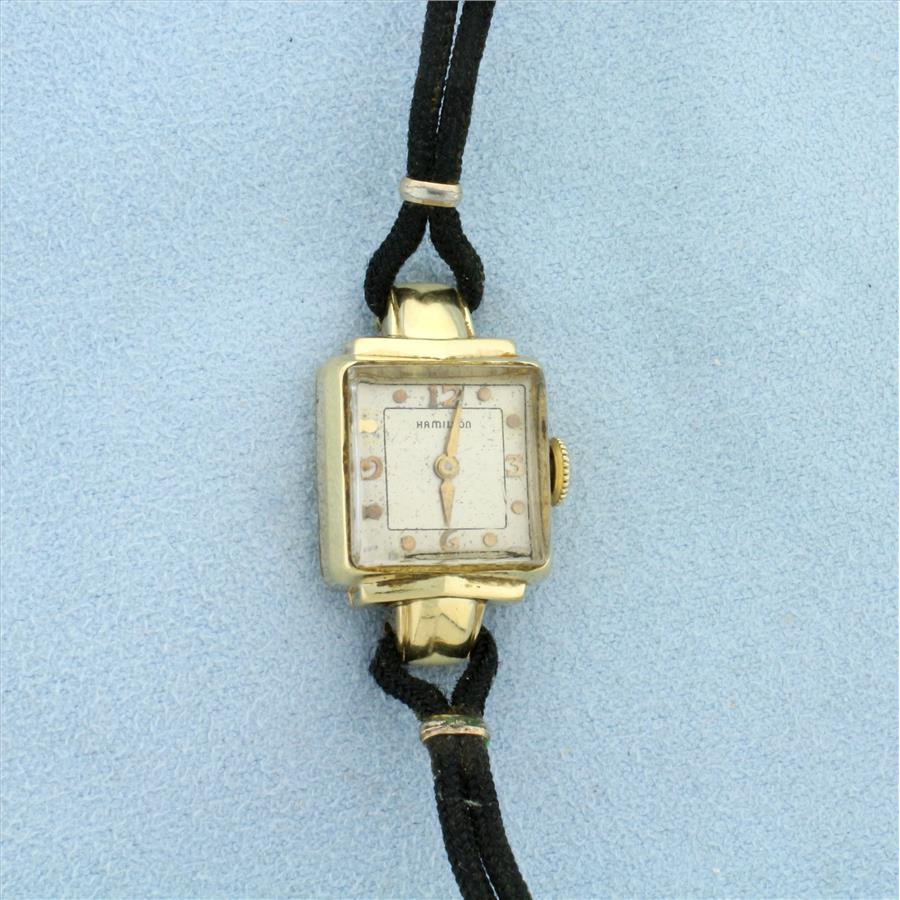 Vintage Ladies Hamilton Watch in Solid 14k Gold Case | Property Room