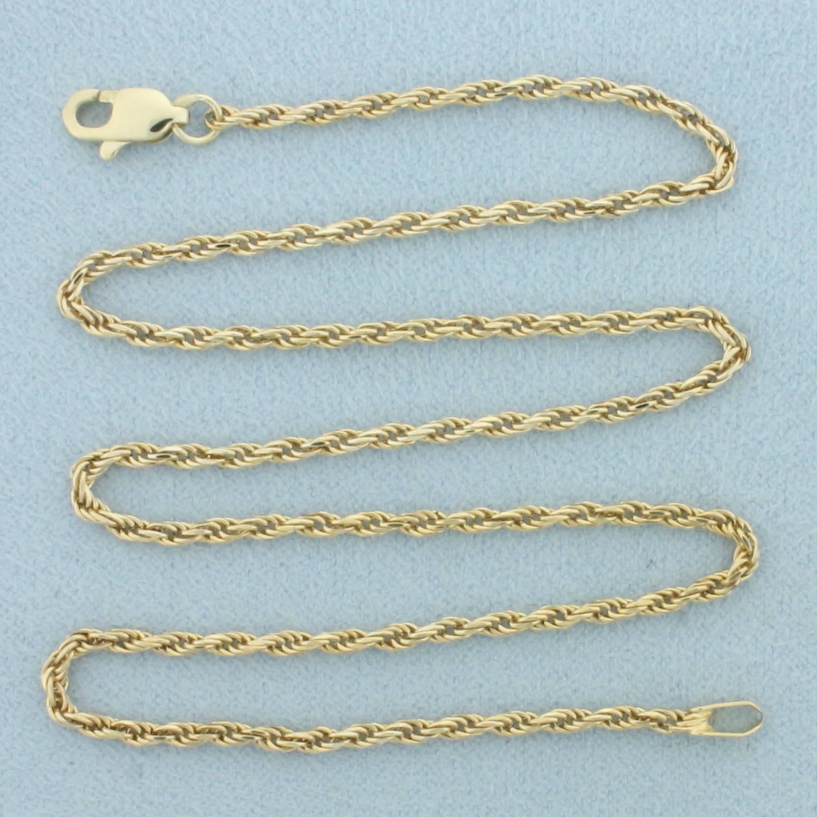 14.5 Inch Rope Link Chain Necklace in 14k Yellow Gold | Property Room