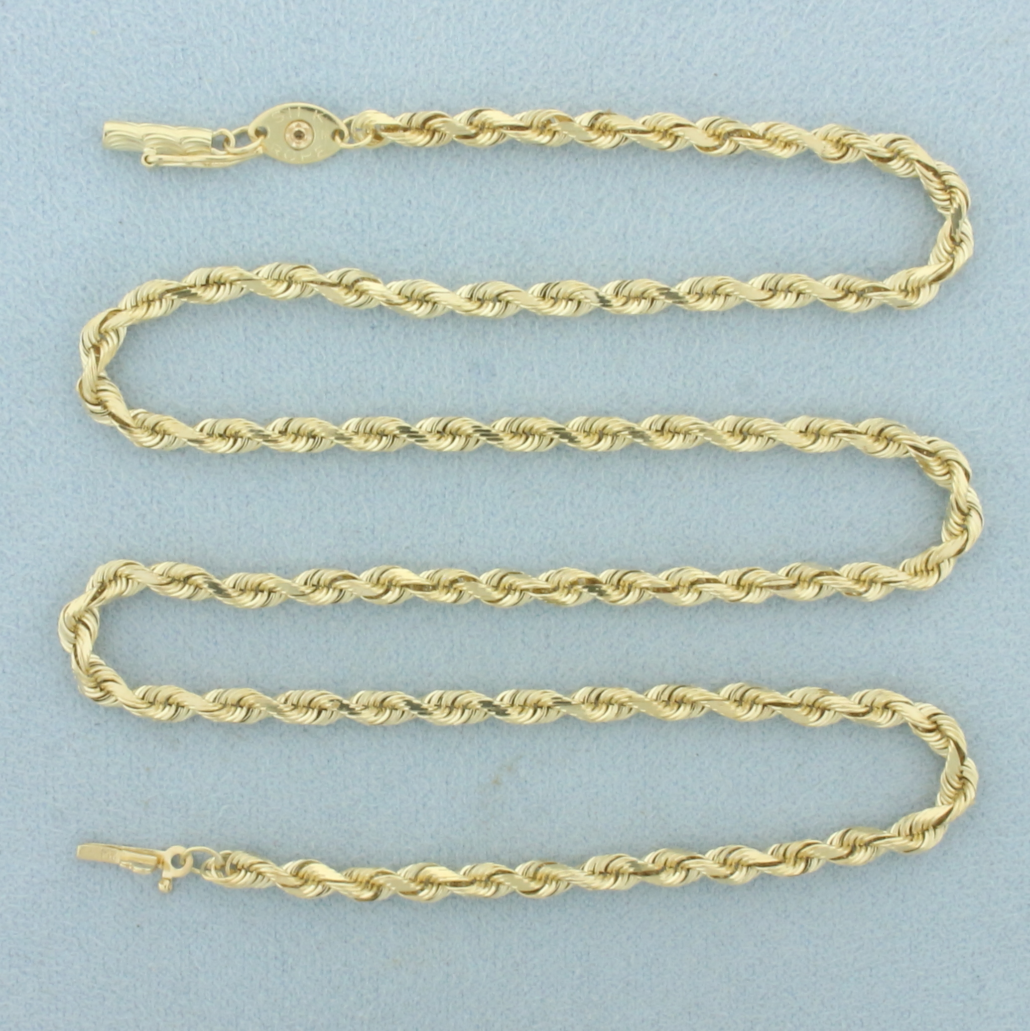 17.5 Inch Rope Link Chain Necklace in 14k Yellow Gold | Property Room