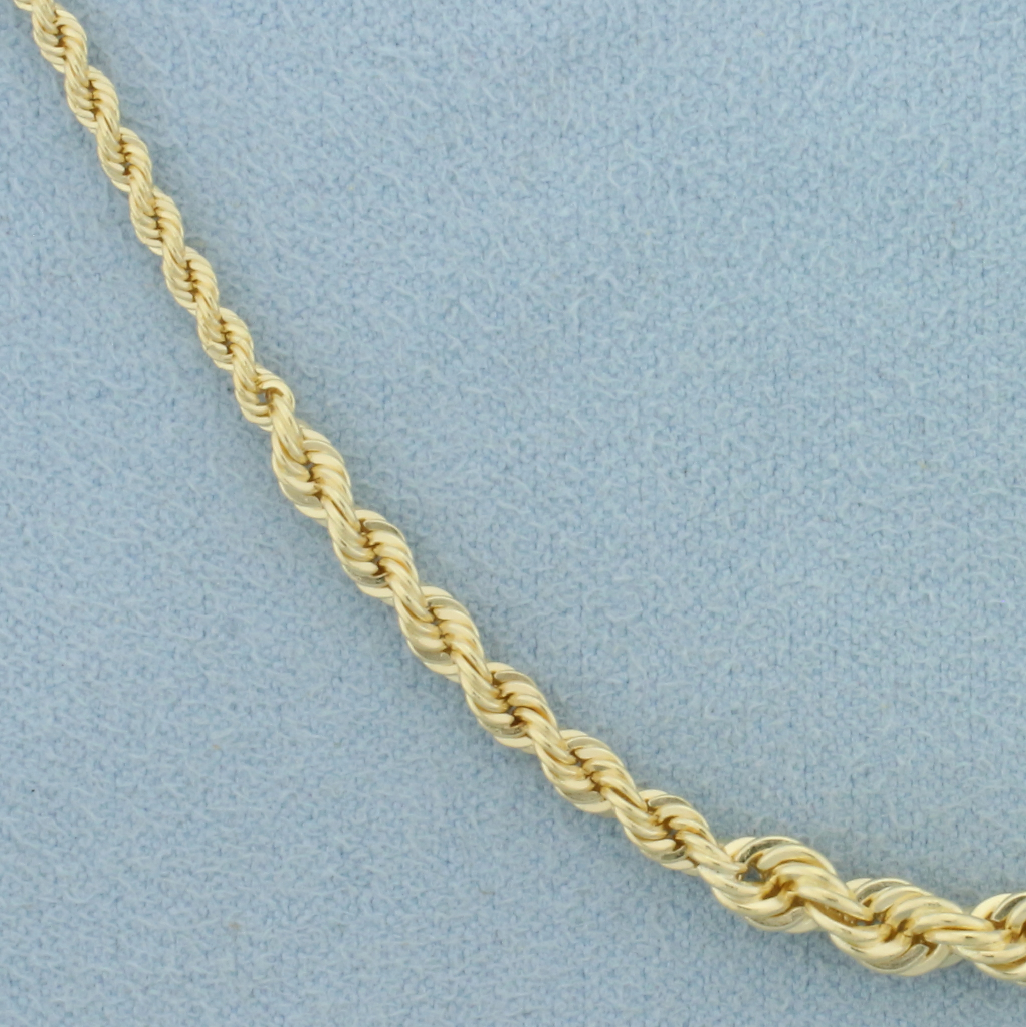 18 Inch Graduated Rope Link Chain Necklace in 18k Yellow Gold ...
