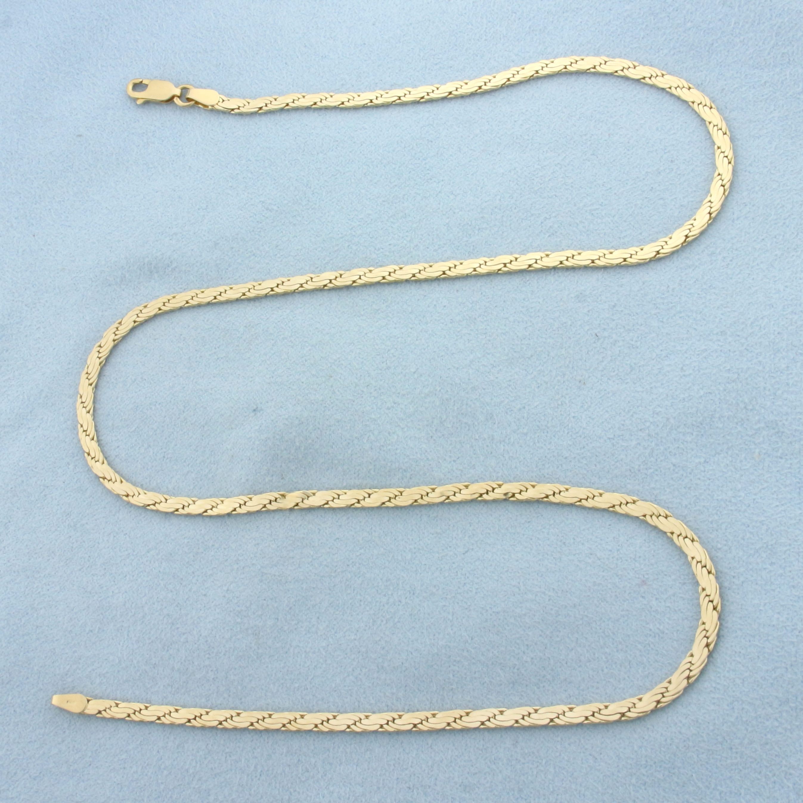 18 Inch Italian Designer Link Chain Necklace in 14k Yellow Gold ...
