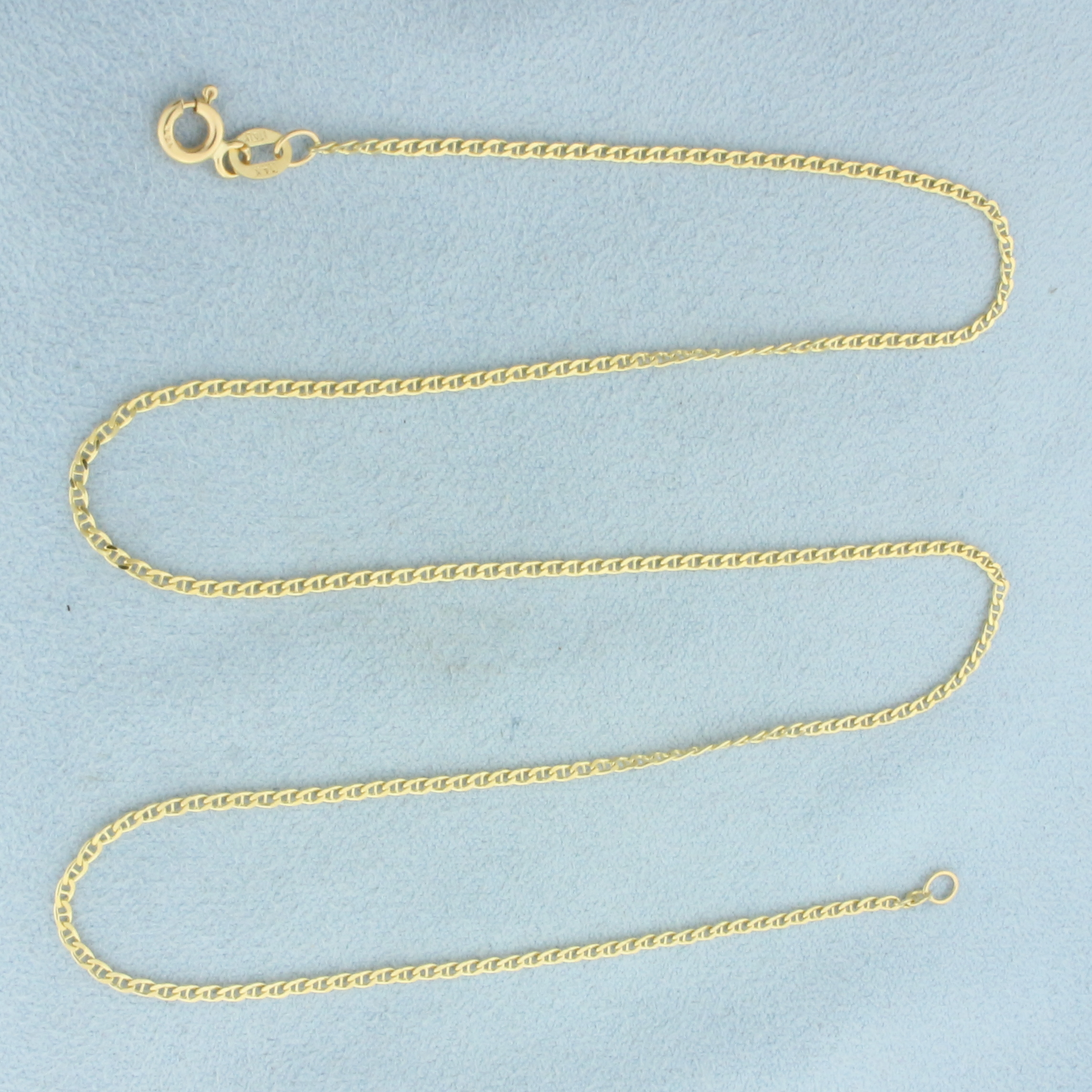 18 Inch Italian Mariner Anchor Link Chain Necklace in 14k Yellow Gold ...