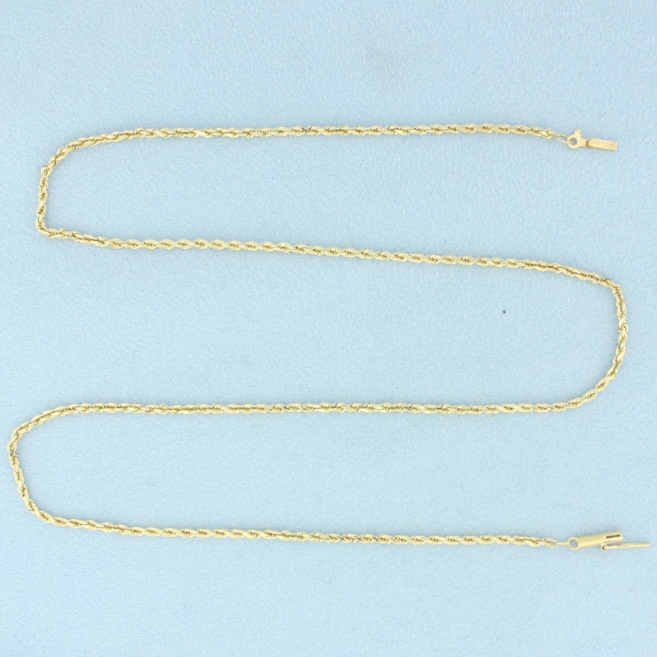 18 Inch Rope Link Chain Necklace in 14k Yellow Gold | Property Room