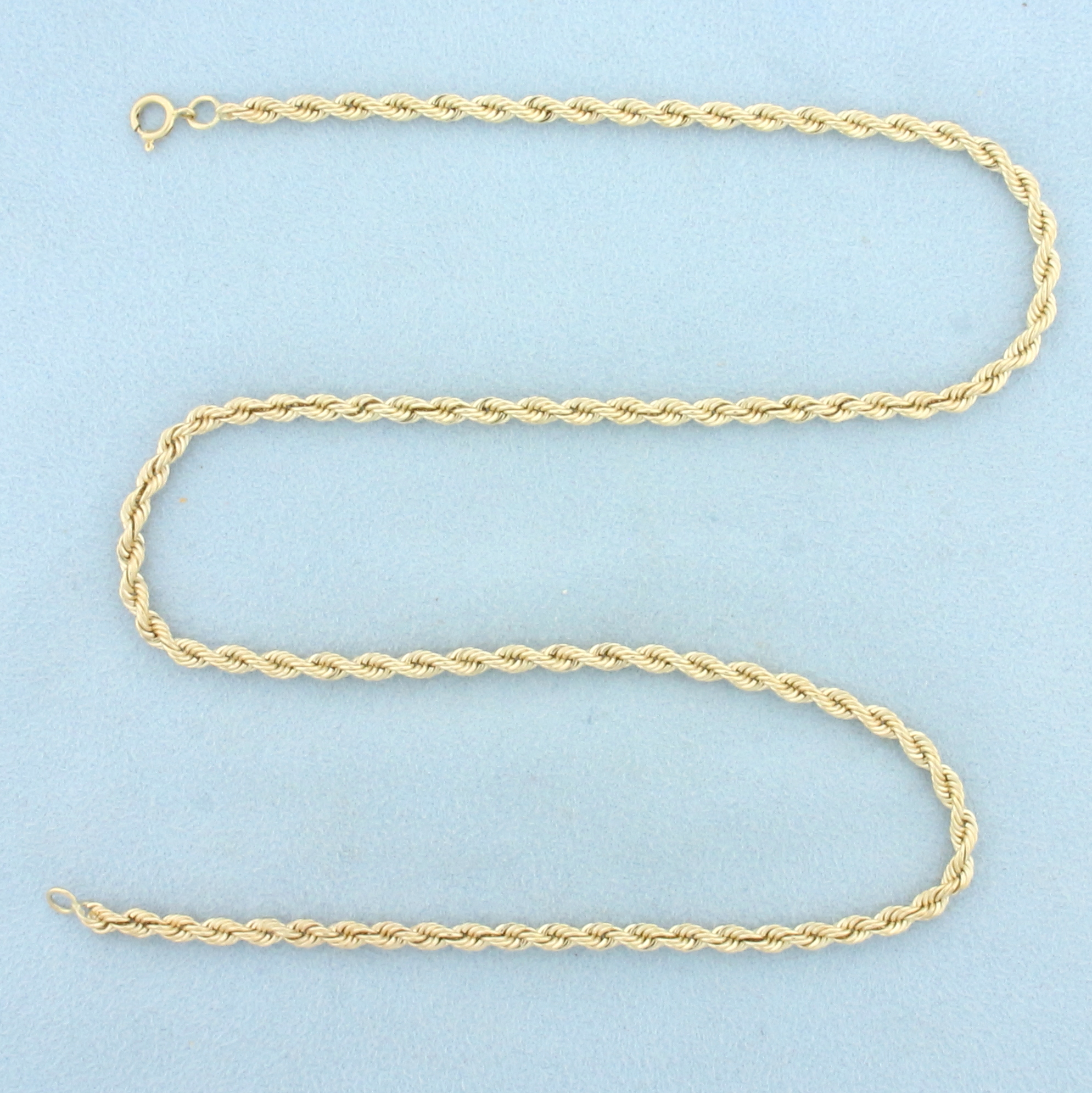 18 Inch Rope Link Chain Necklace in 14k Yellow Gold | Property Room