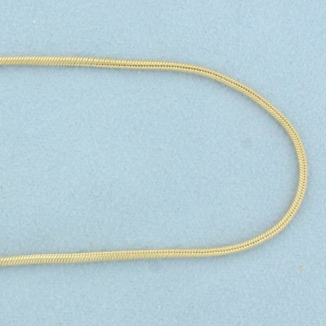 18 Inch Snake Link Chain Necklace in 10 Yellow Gold | Property Room