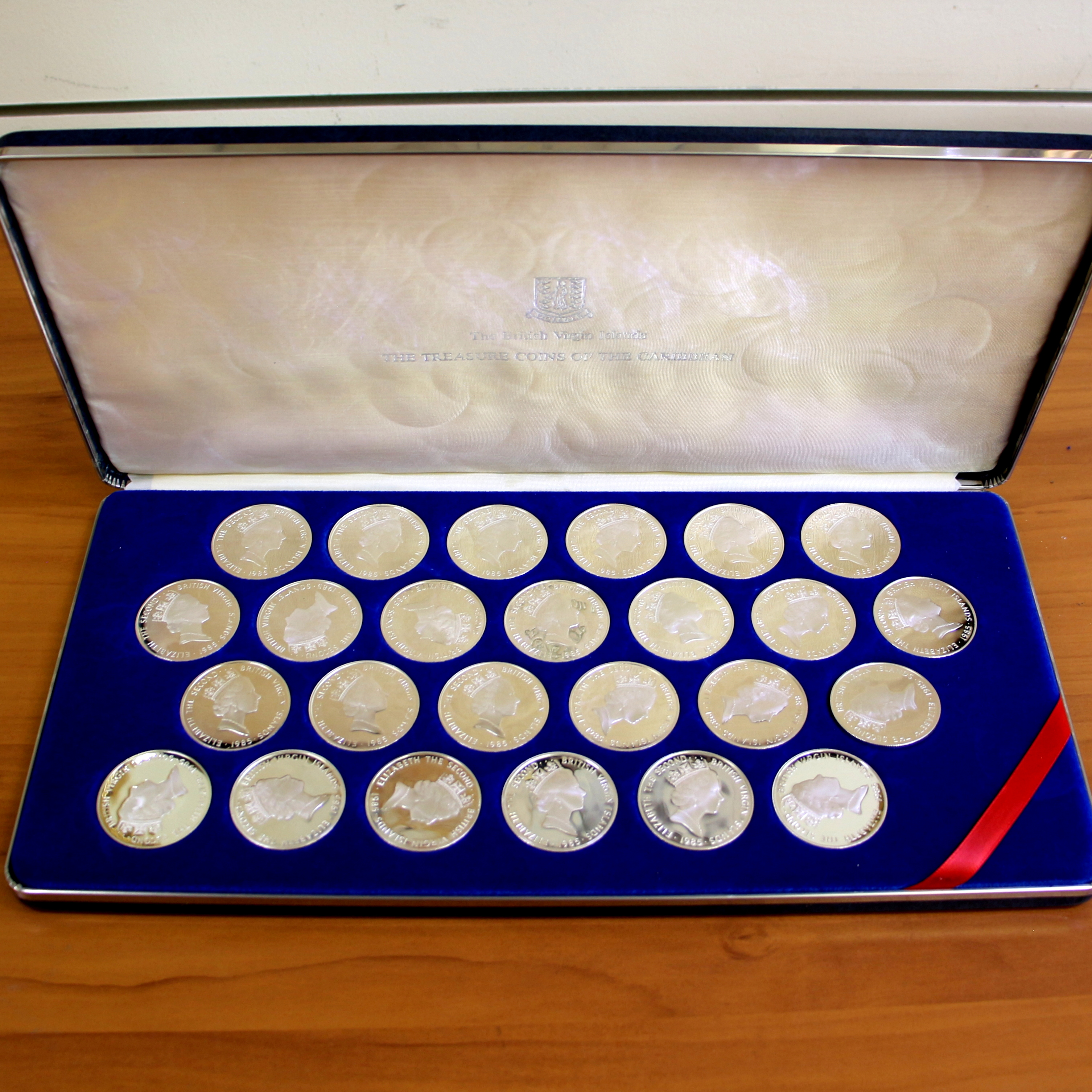 1985 British Virgin Islands Treasure Coins of the Caribbean Collection ...