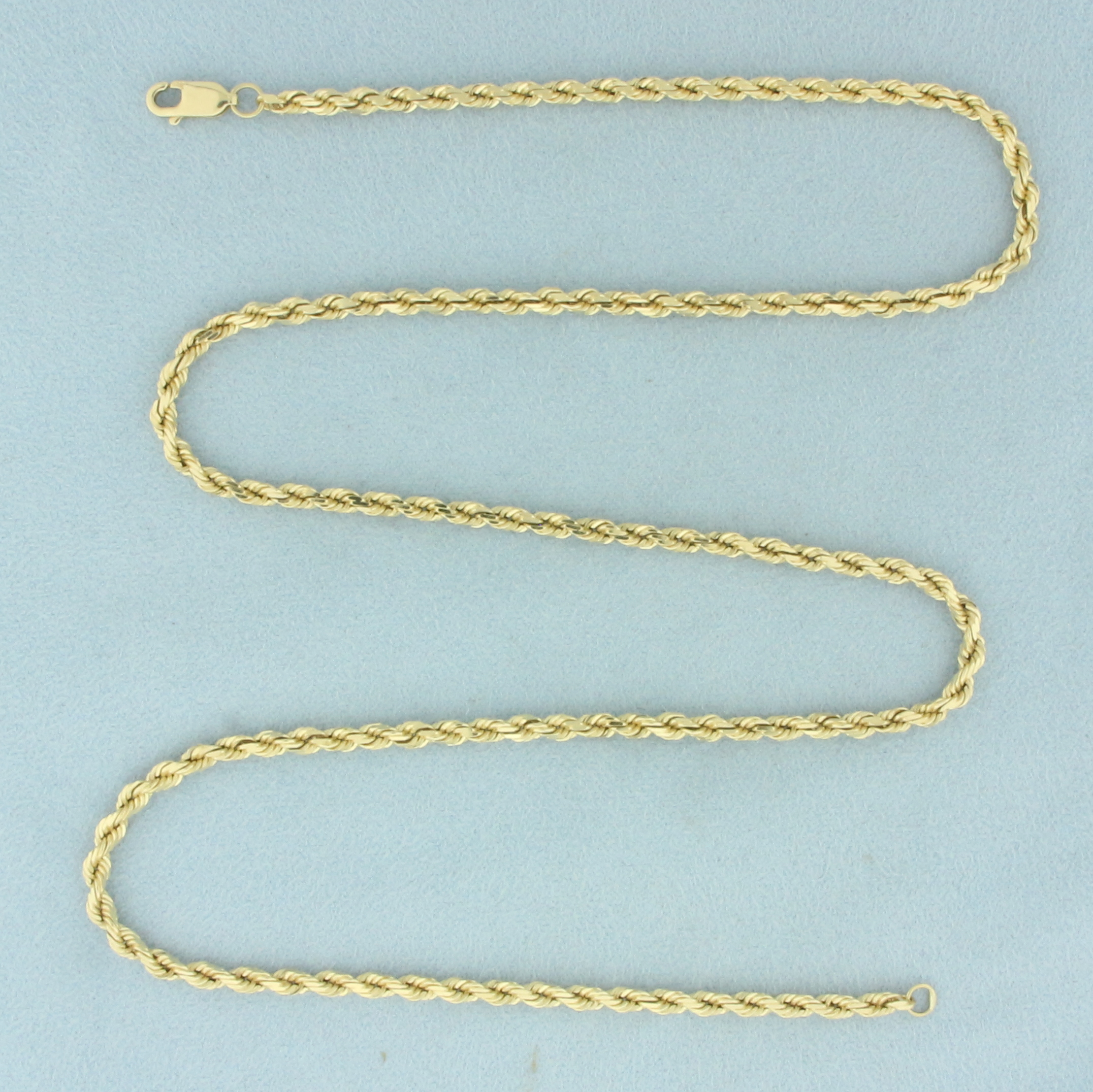 20 Inch Diamond Cut Rope Link Chain Necklace in 14k Yellow Gold ...