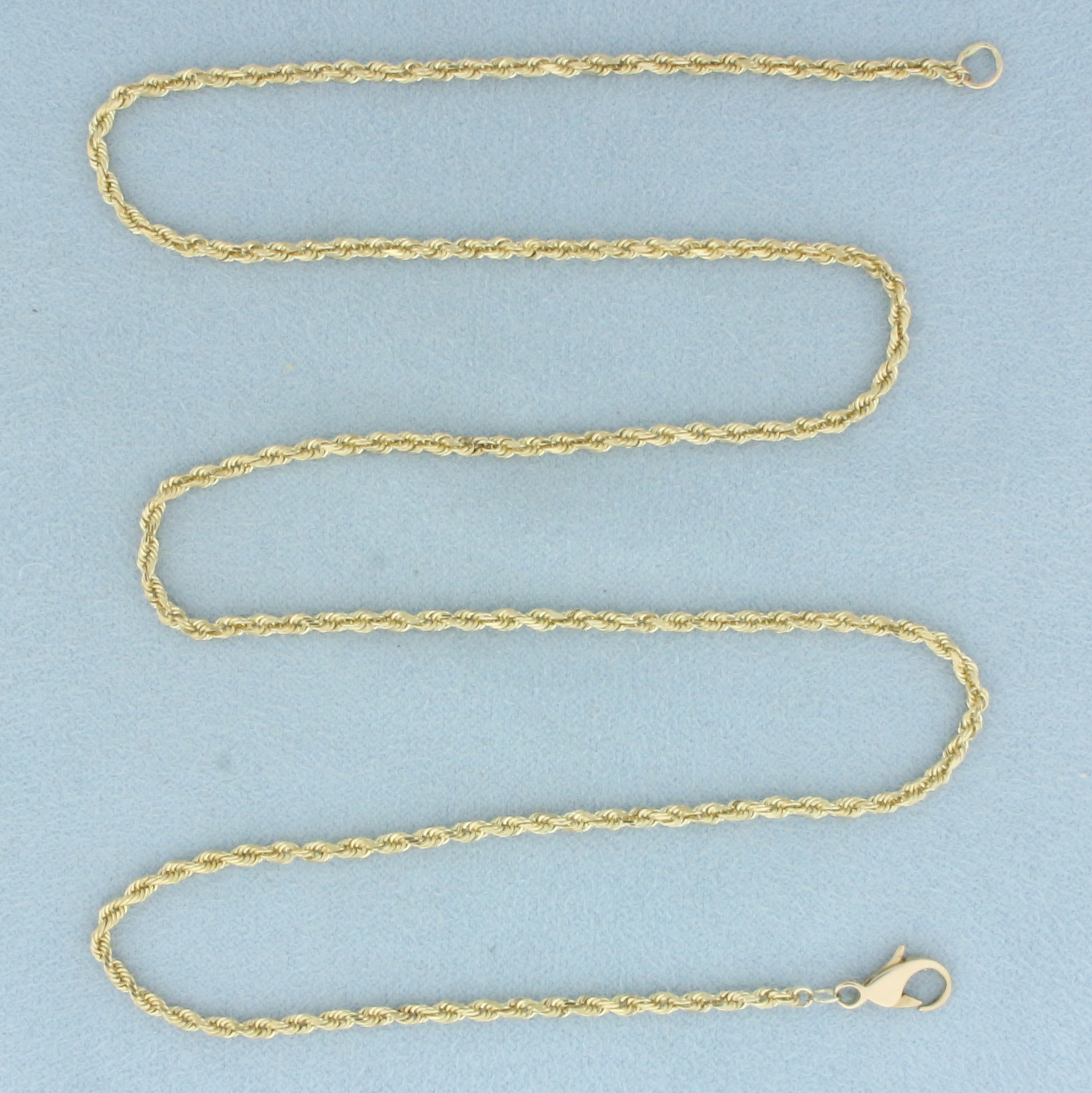 20 Inch Rope Link Chain Necklace in 14k Yellow Gold | Property Room