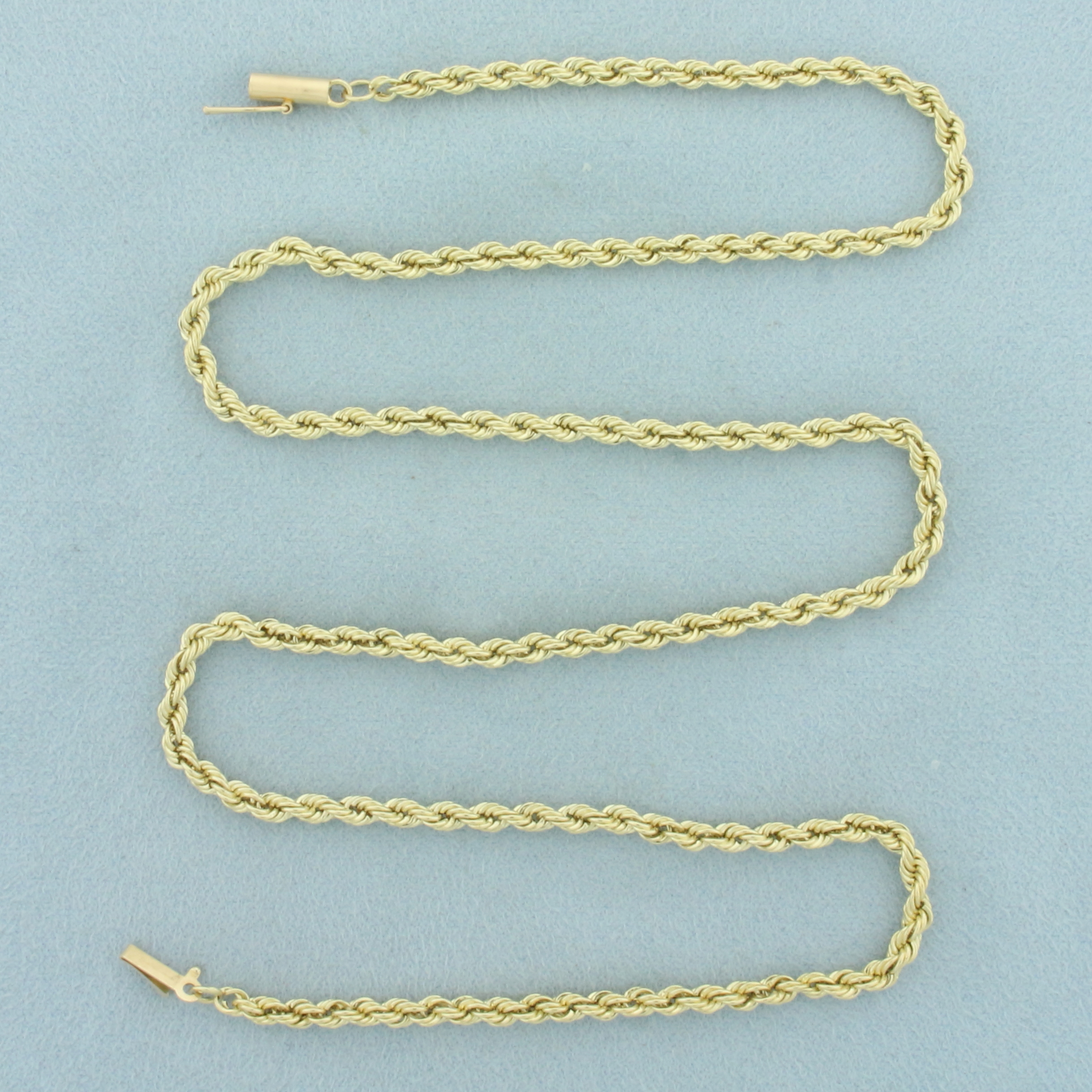 20 Inch Rope Link Chain Necklace in 14k Yellow Gold | Property Room