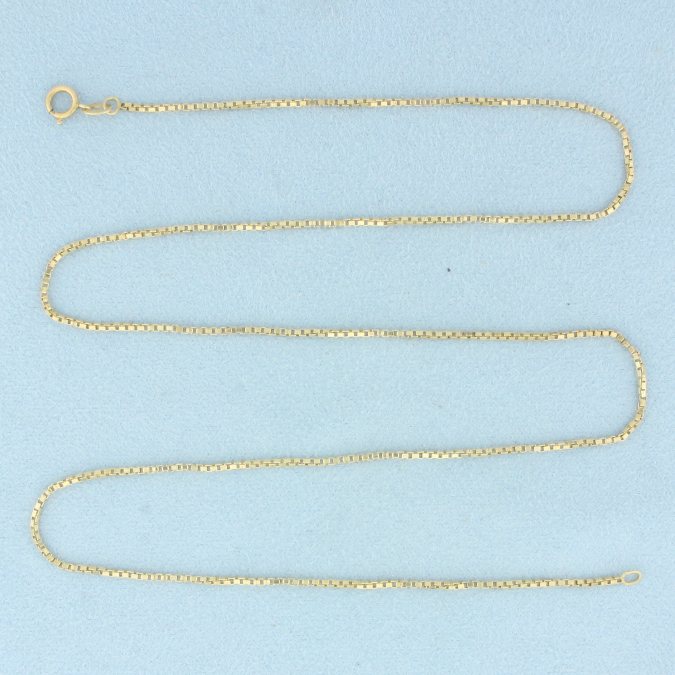21 Inch Box Link Chain Necklace in 14k Yellow Gold | Property Room