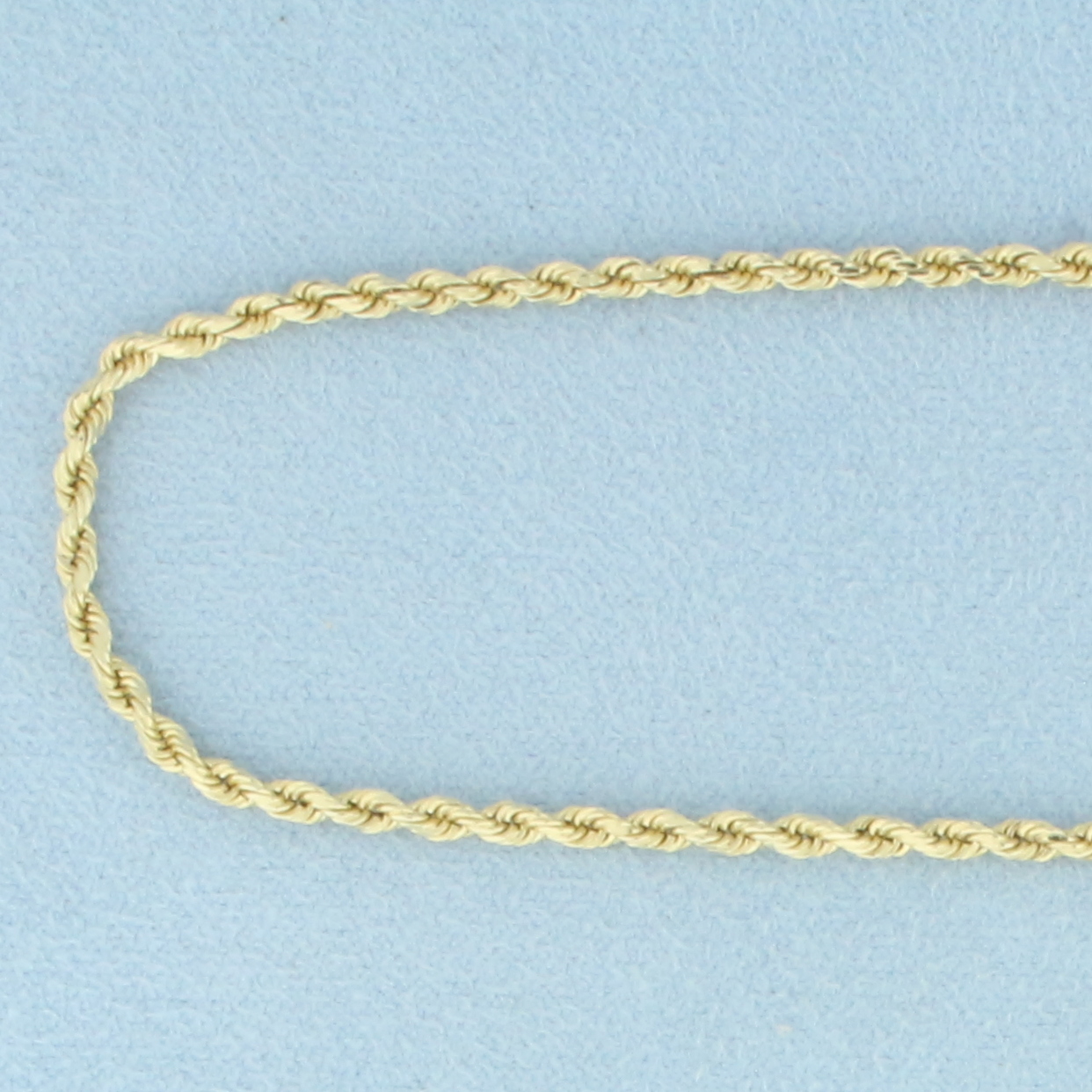 21 Inch Rope Link Chain Necklace in 14k Yellow Gold | Property Room