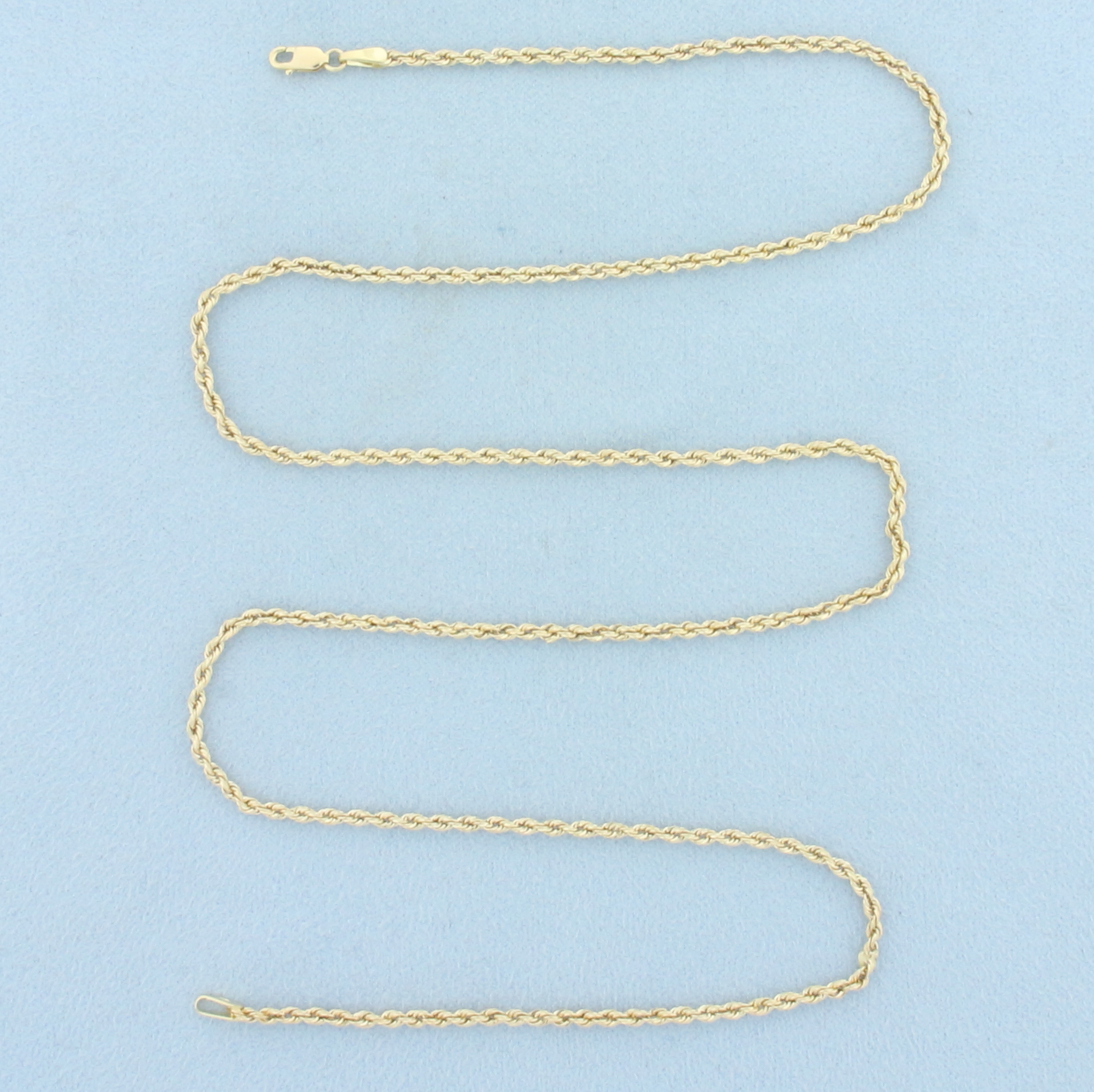 21 Inch Rope Link Chain Necklace in 14k Yellow Gold | Property Room
