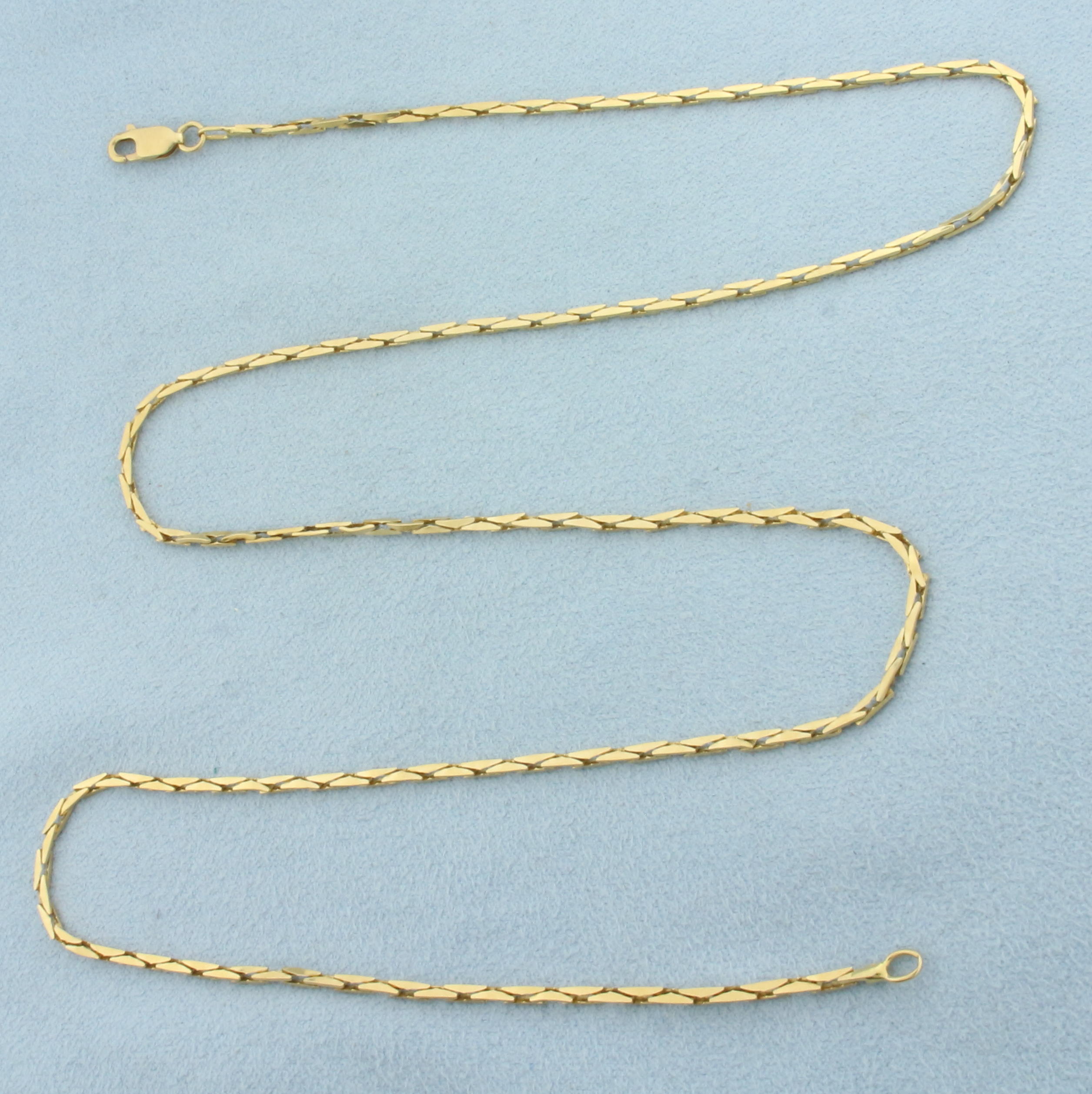 22 Inch Cobra Link Chain Necklace in 14k Yellow Gold | Property Room