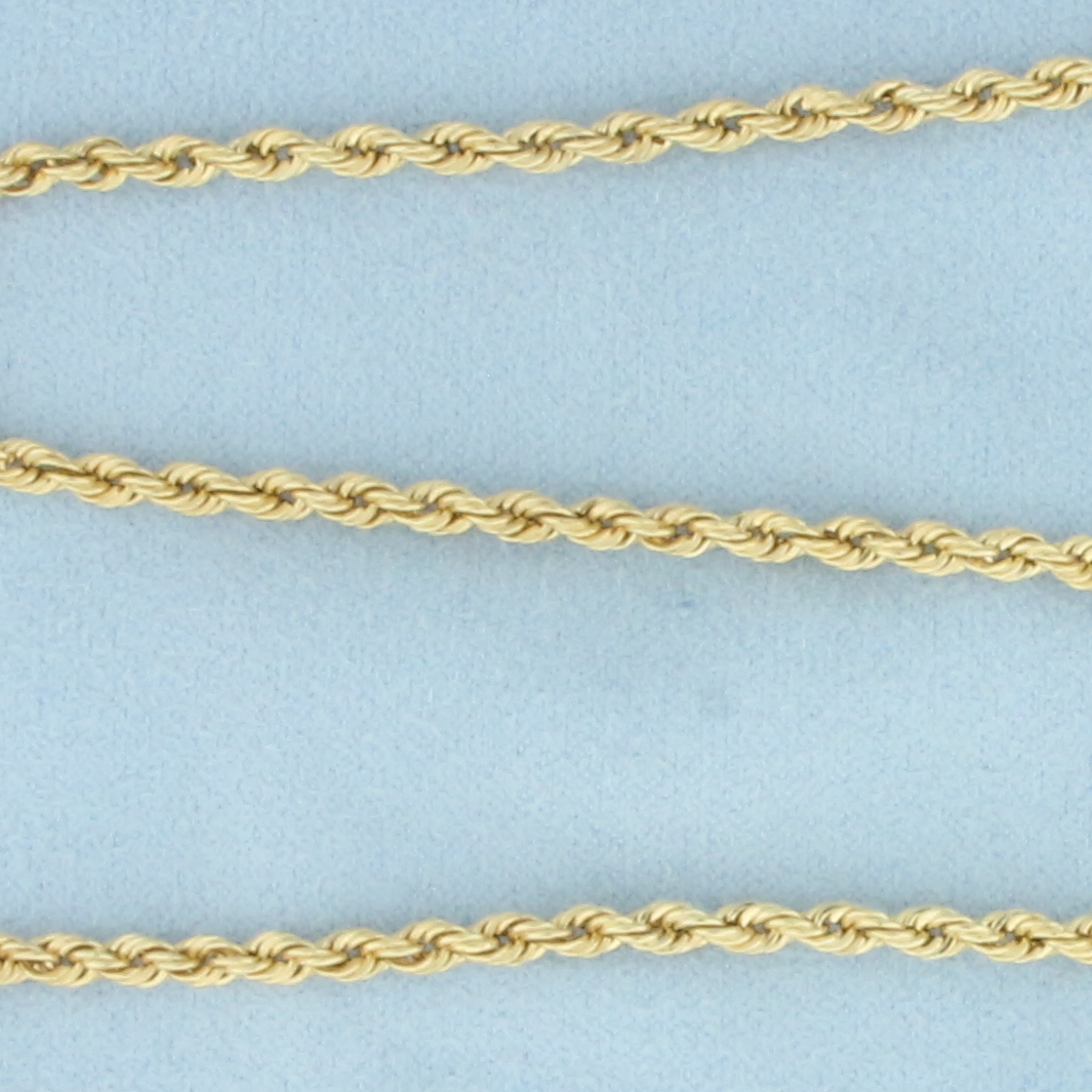 23 Inch Rope Link Chain Necklace in 18k Yellow Gold | Property Room