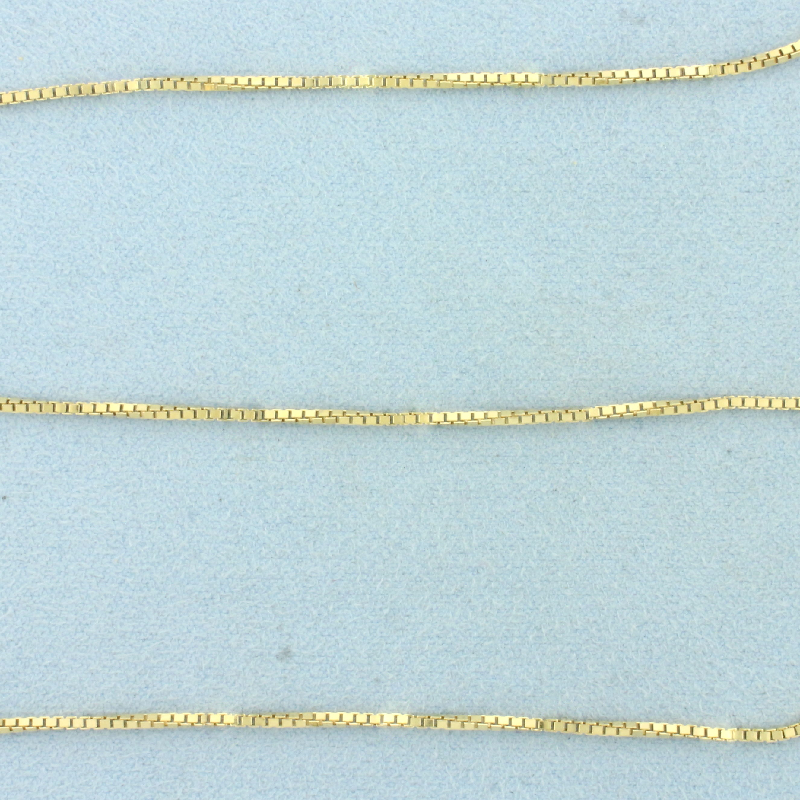 24 Inch Box Link Chain Necklace in 18k Yellow Gold | Property Room