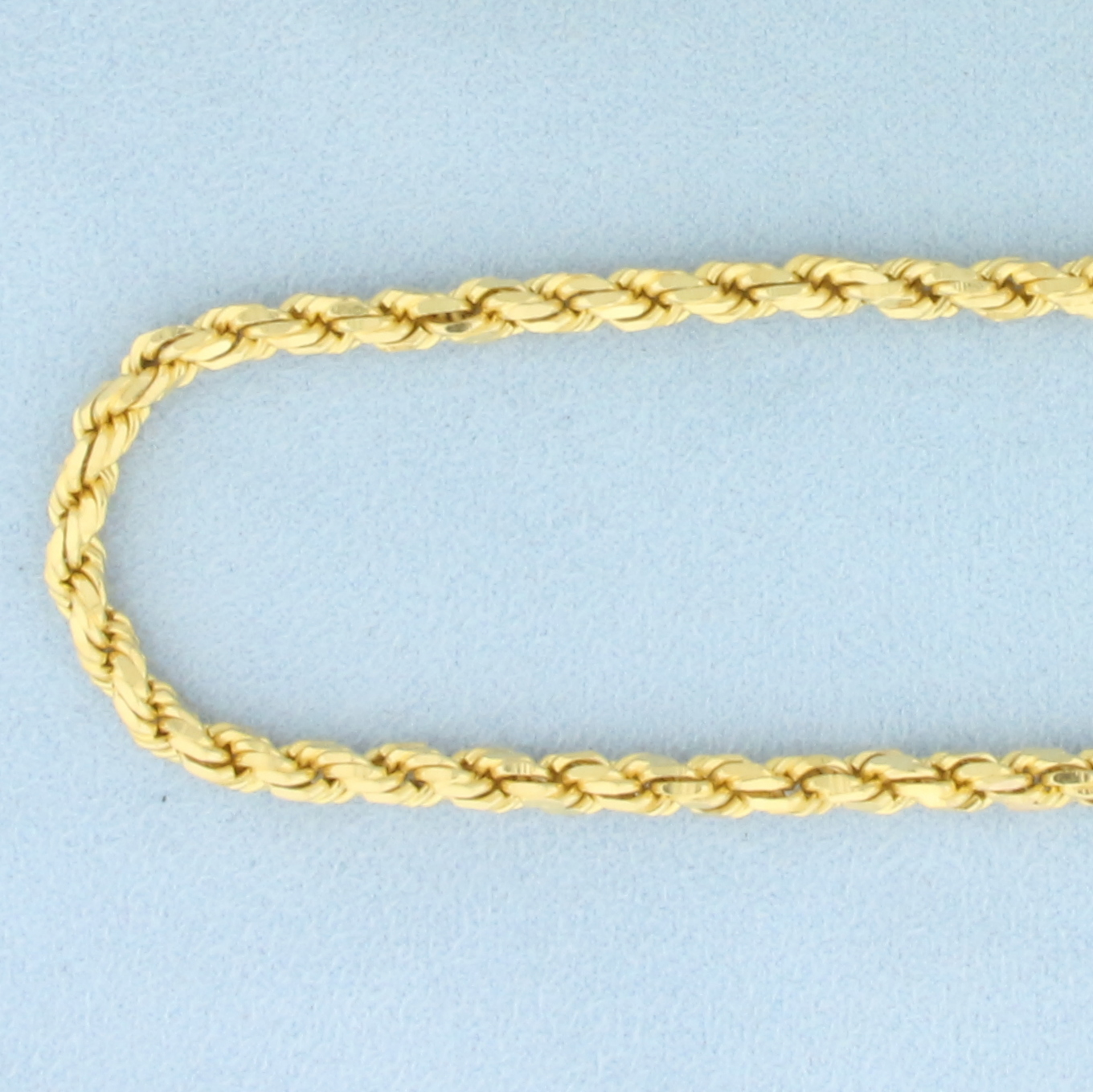 24 Inch Heavy Rope Link Chain Necklace in 18k Yellow Gold | Property Room