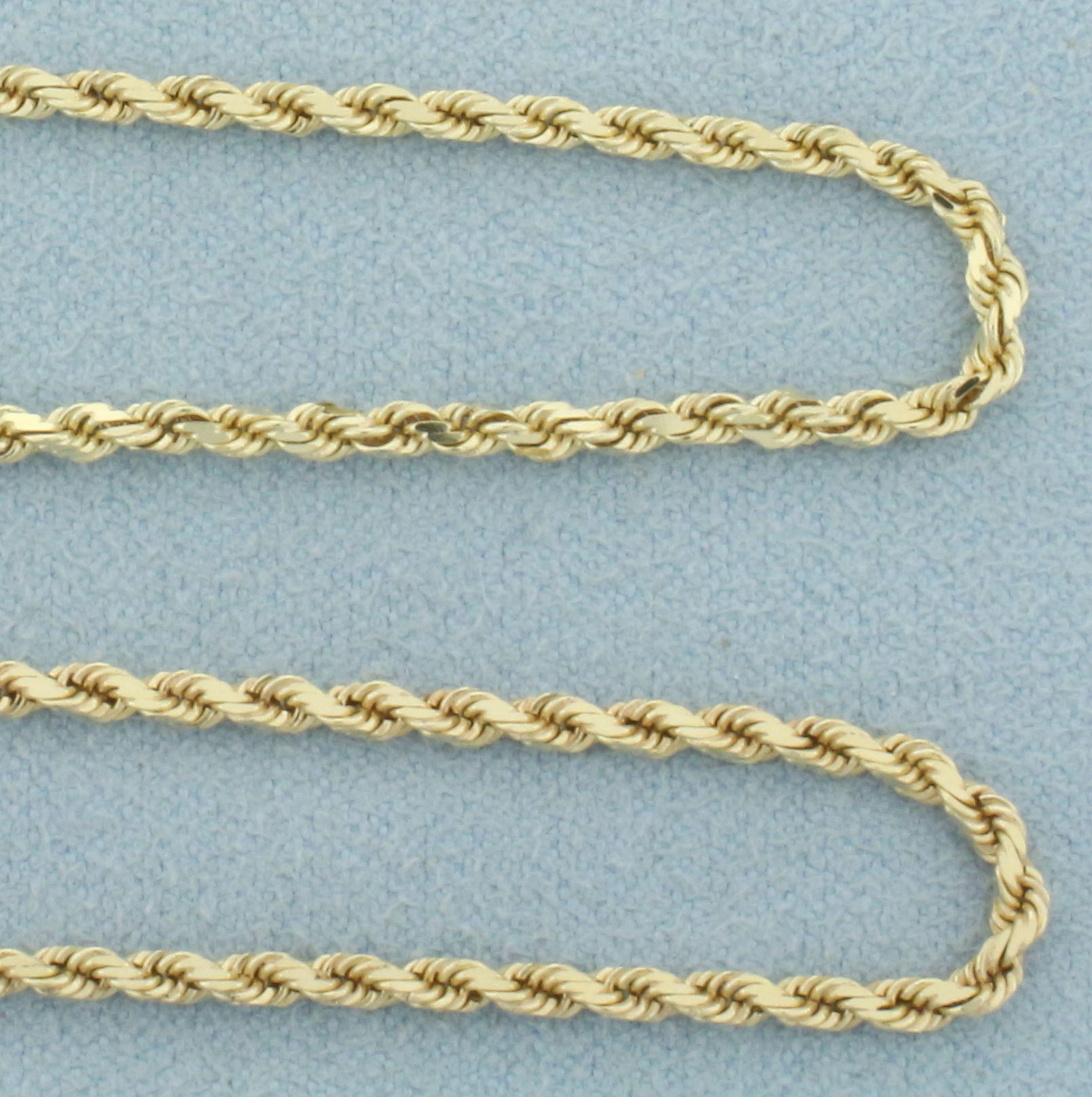 24 Inch Rope Link Chain Necklace in 14k Yellow Gold | Property Room