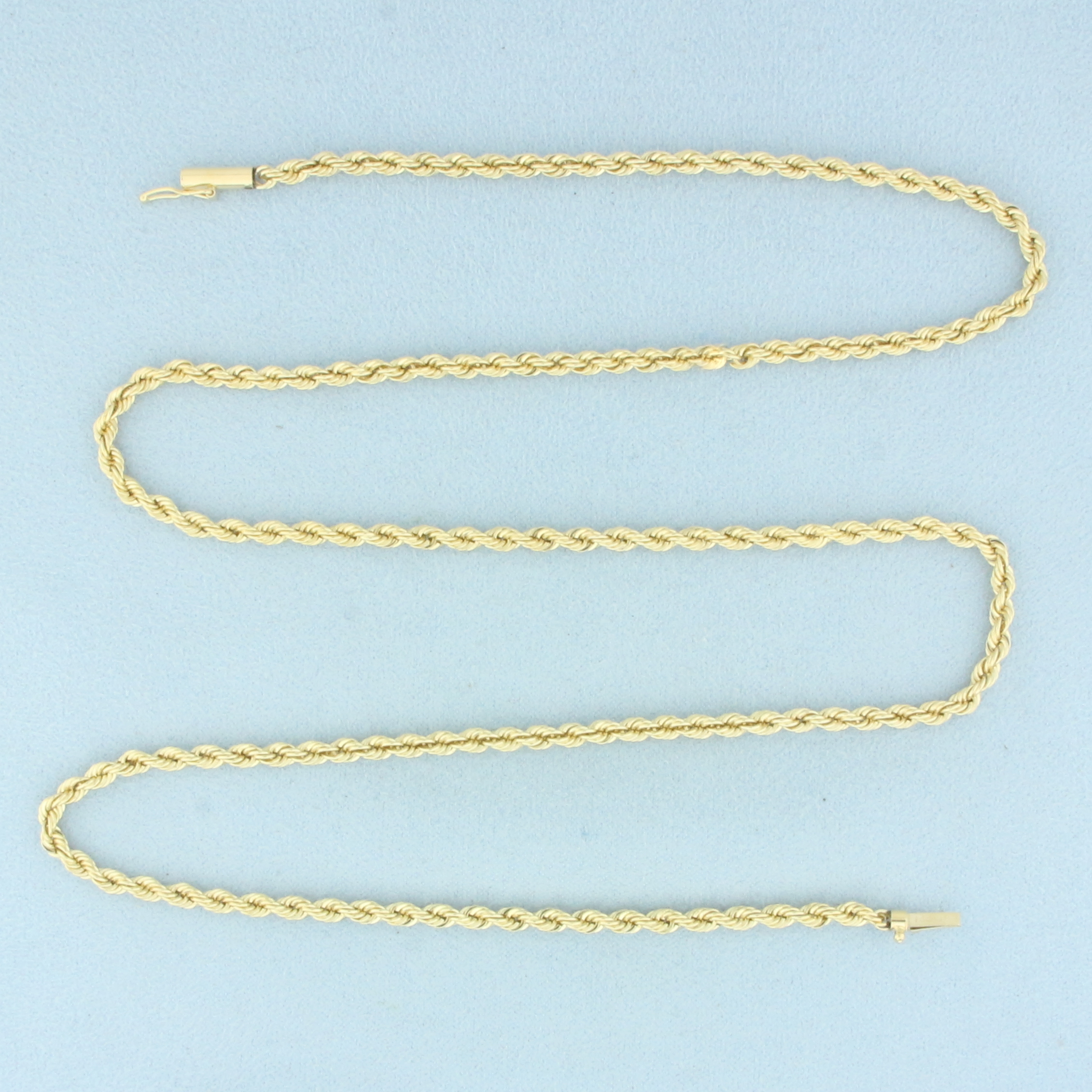 24 Inch Rope Link Chain Necklace in 14k Yellow Gold | Property Room