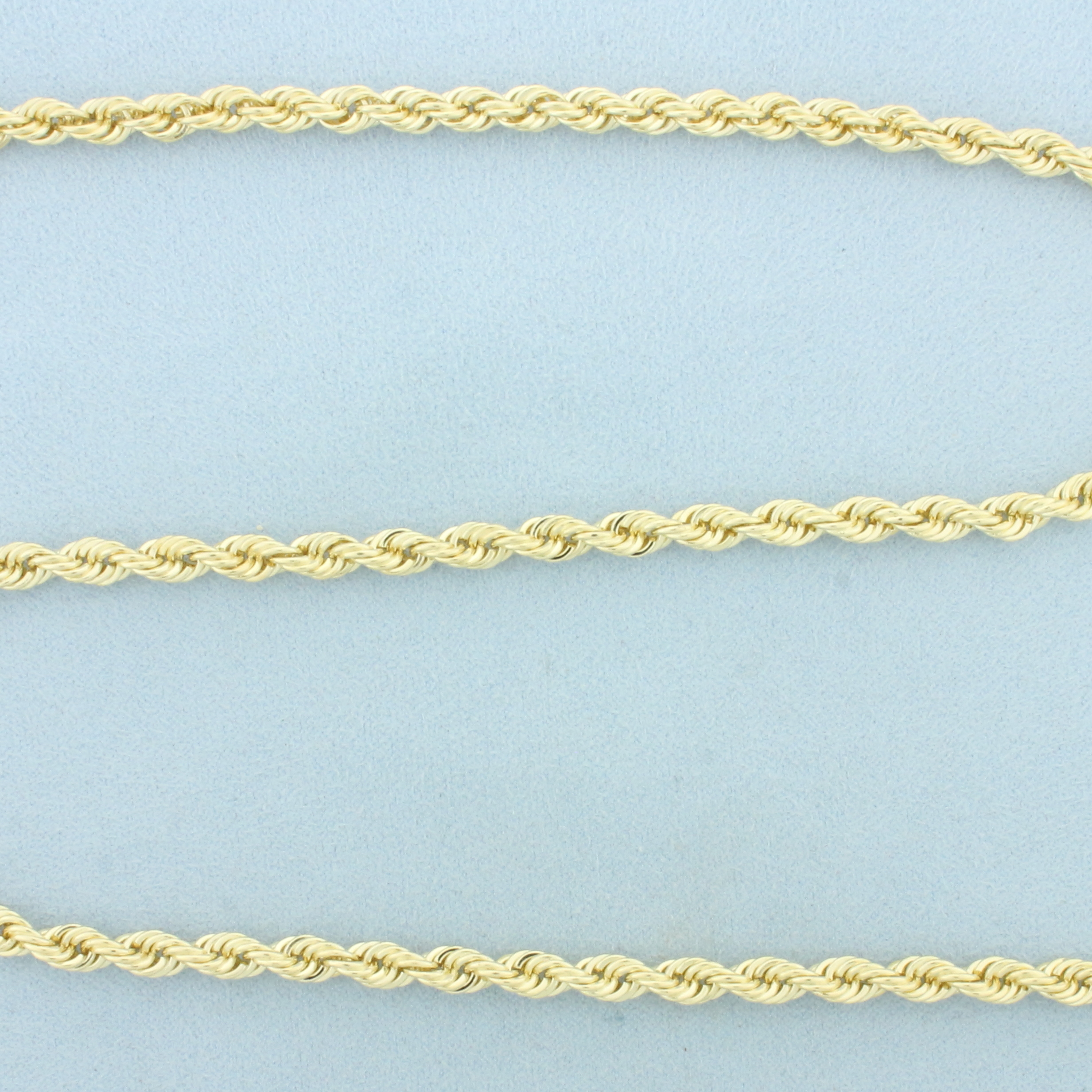 24 Inch Rope Link Chain Necklace in 14k Yellow Gold | Property Room