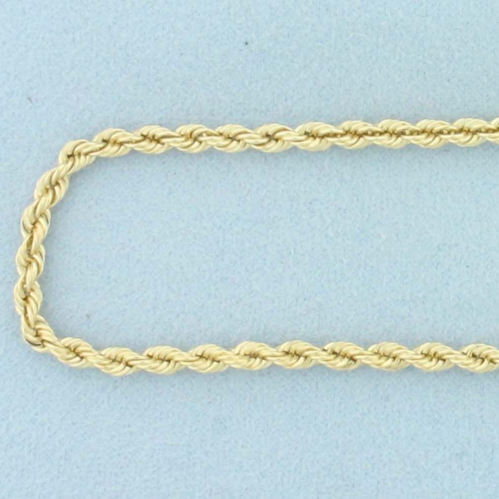 24 Inch Rope Link Chain Necklace in 14k Yellow Gold | Property Room
