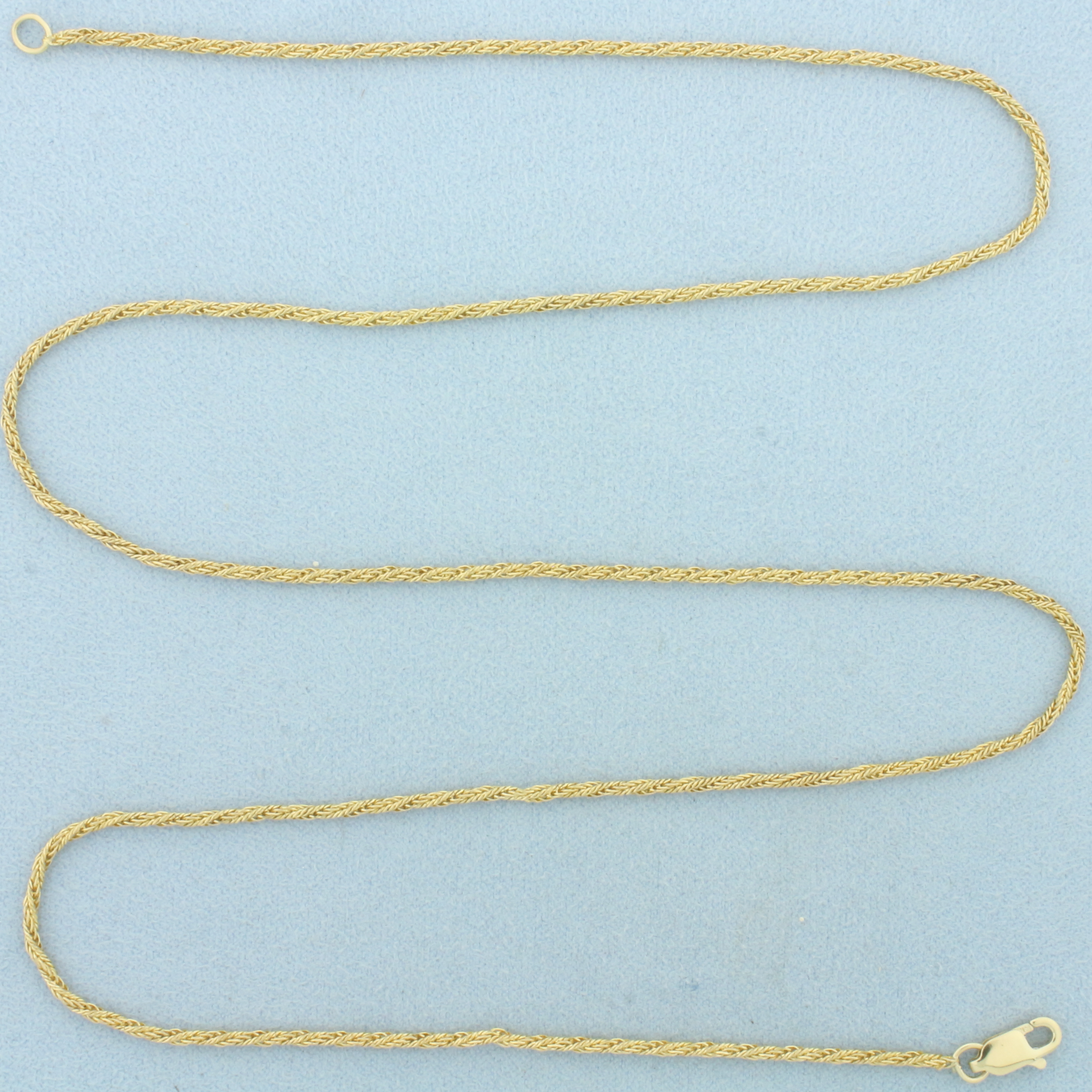 24 Inch Wheat Link Chain Necklace in 14k Yellow Gold | Property Room