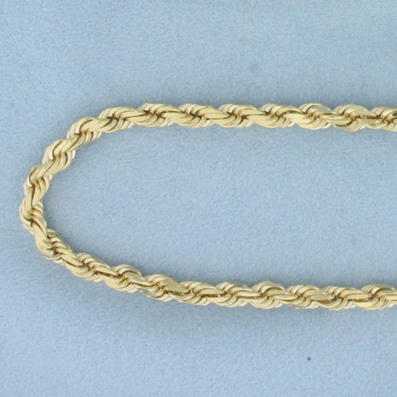 25 Inch Heavy Solid Rope Link Chain Necklace in 14k Yellow Gold ...