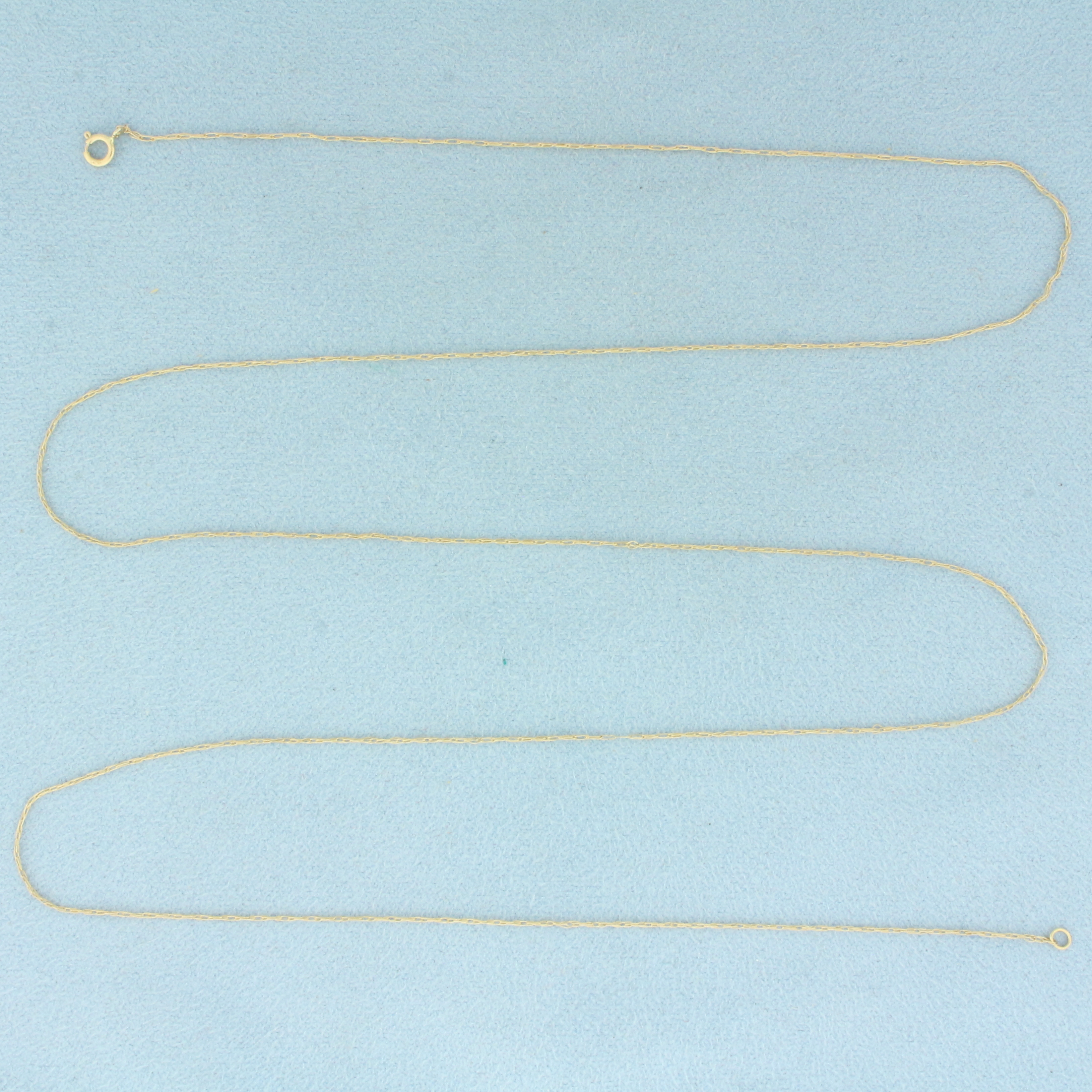 27 Inch Elongated Cable Link Chain Necklace in 14k Yellow Gold ...