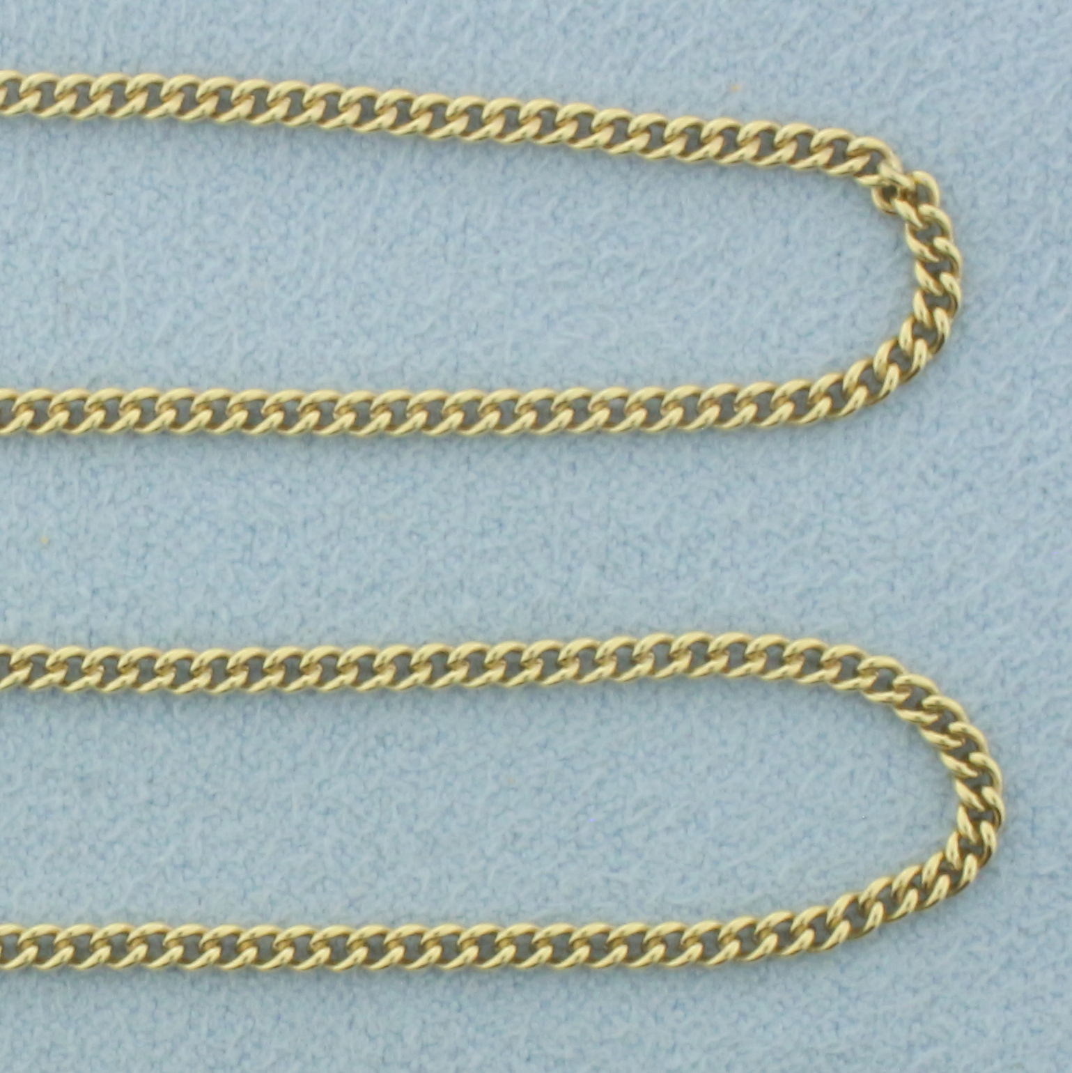 29 Inch Curb Link Chain Necklace in 14k Yellow Gold | Property Room