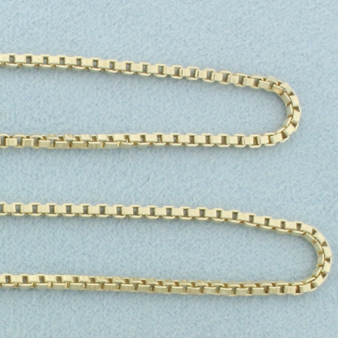 30 Inch Box Link Chain Necklace in 14k Yellow Gold | Property Room