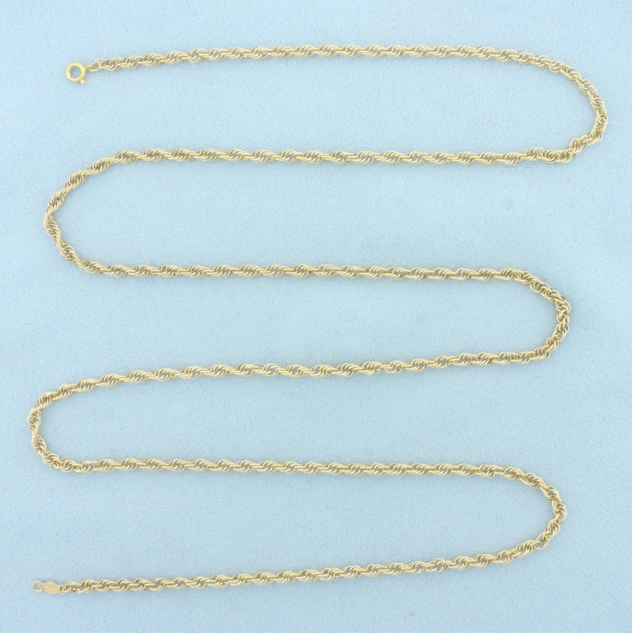 30 Inch Rope Link Chain Necklace in 14k Yellow Gold | Property Room