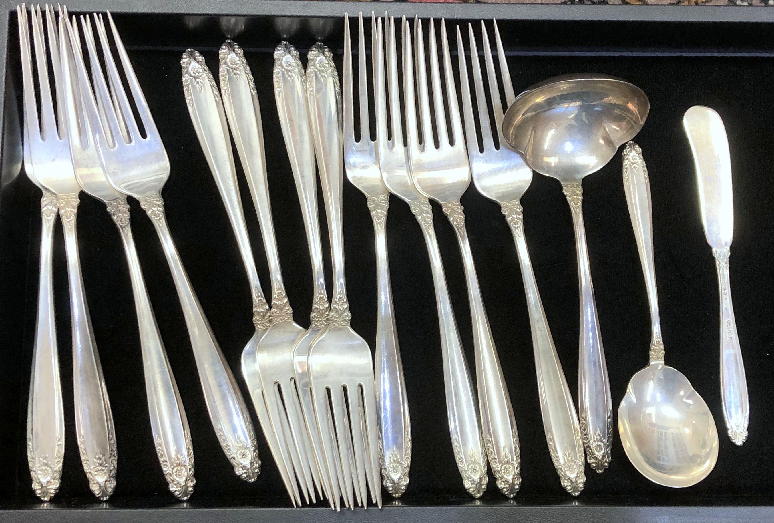 33 Piece Set of International Prelude Sterling Silver Flatware Set ...