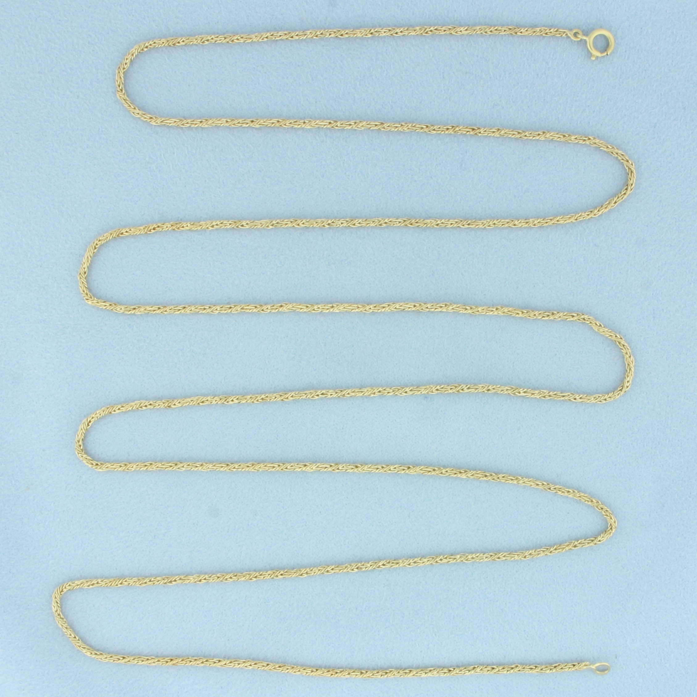 36 Inch Foxtail Link Chain Necklace in 14k Yellow Gold | Property Room