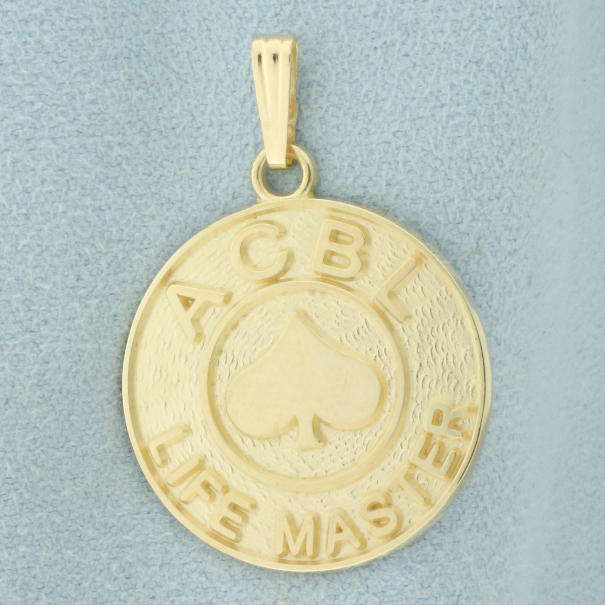 ACBL Life Master Bridge Pendant or Charm in 14k Yellow Gold | Property Room