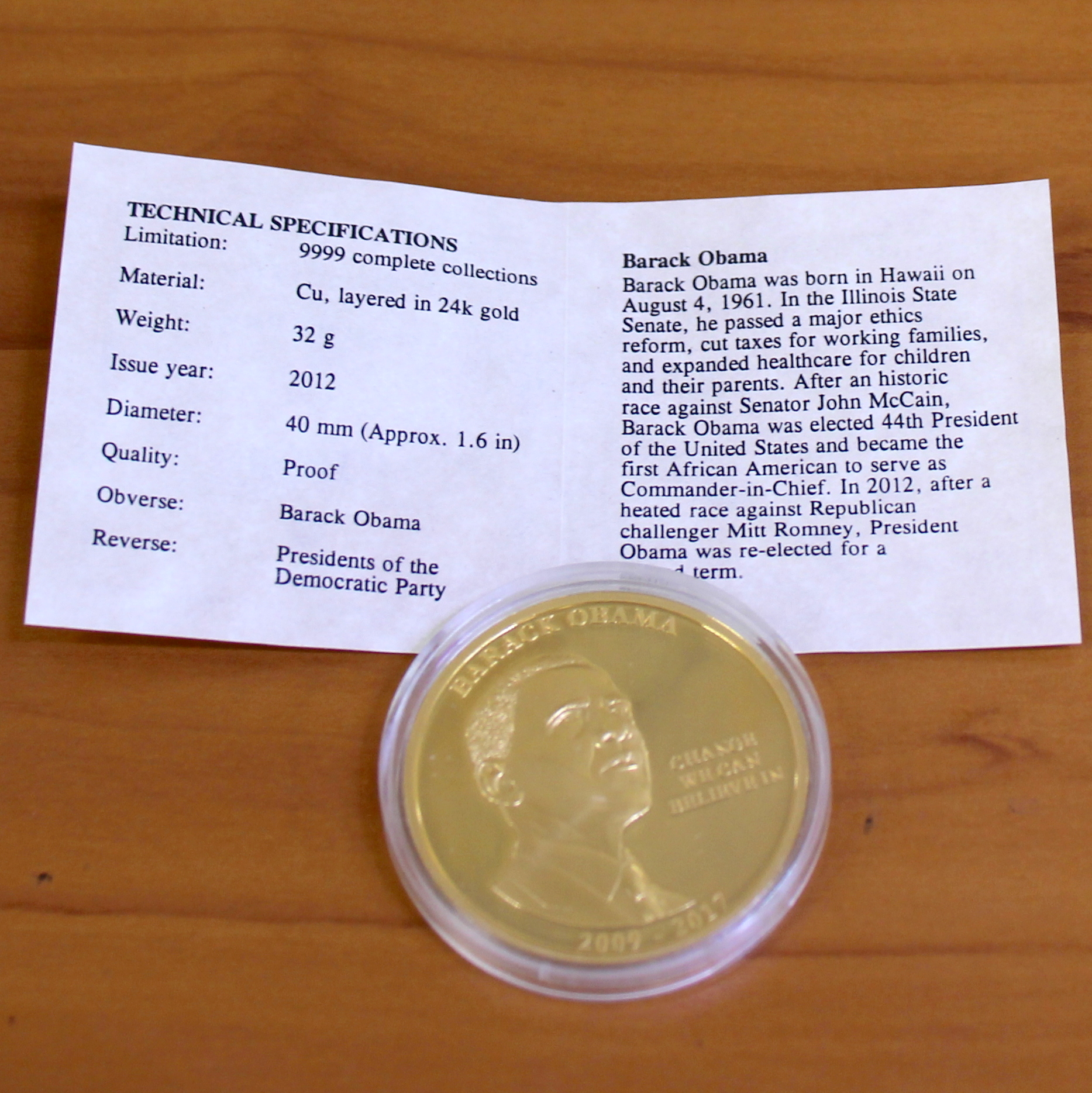 American Mint Dwight Eisenhower Commemorative Presidential Coin ...