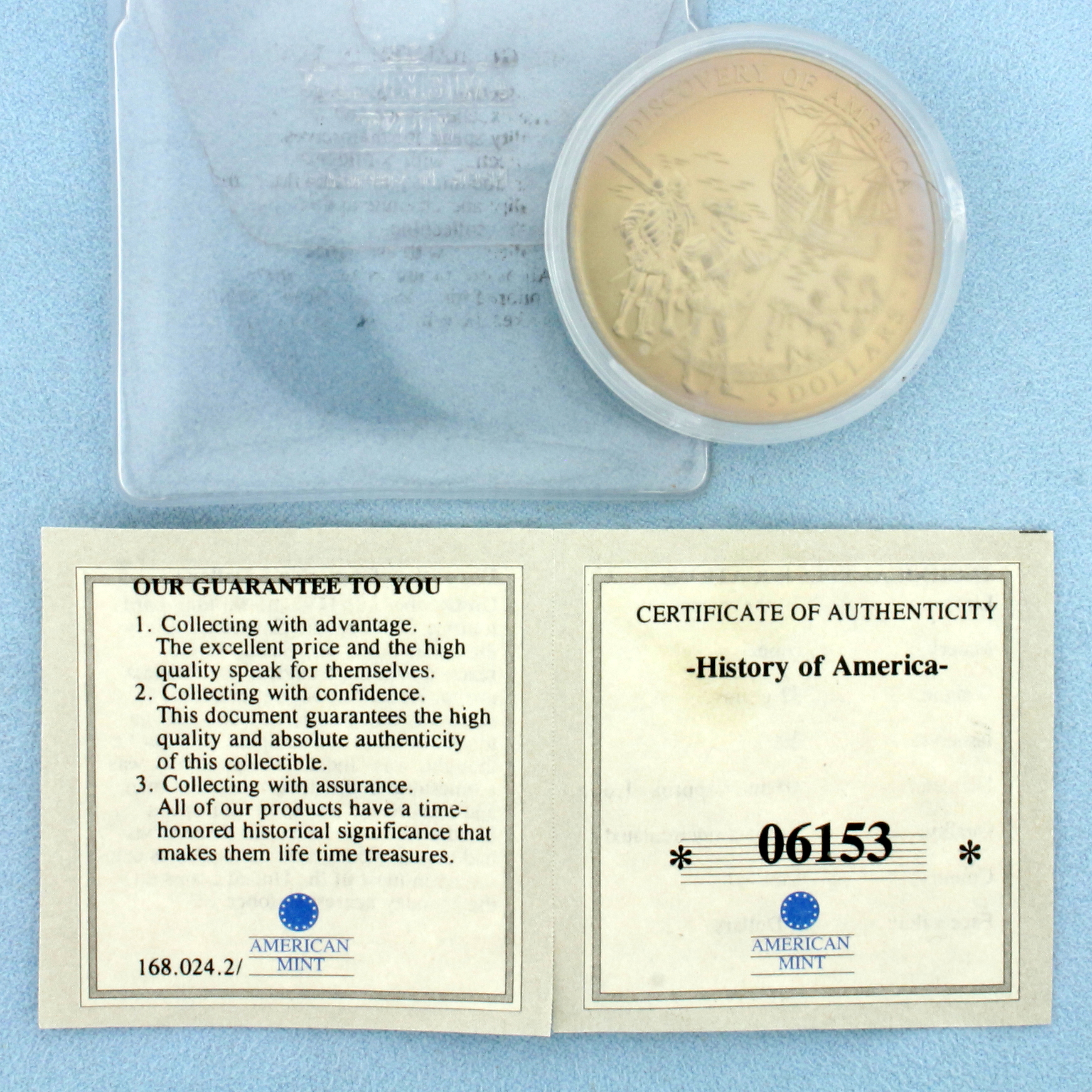 American Mint History of America Discovery of America Coin with COA ...