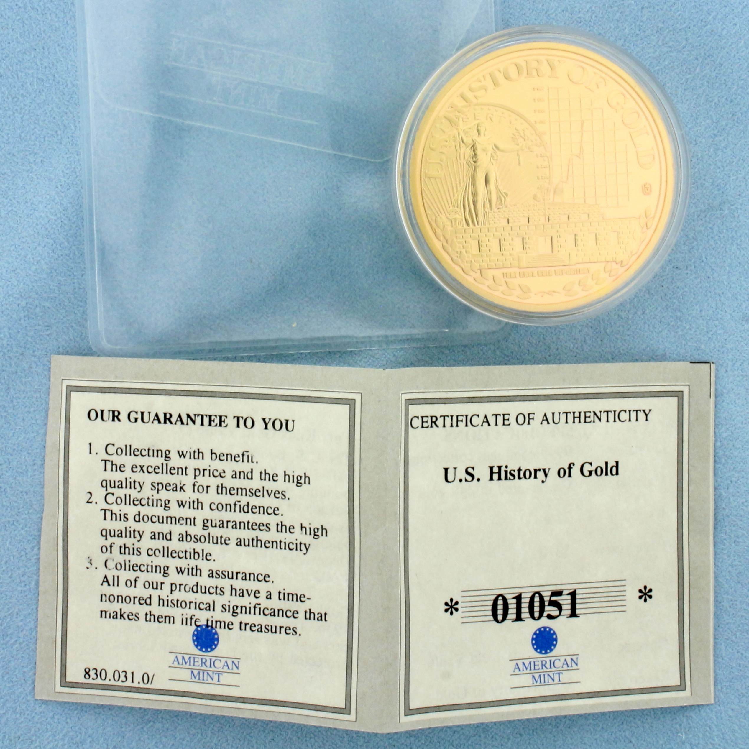 American Mint US History of Gold Fort Knox Proof Coin with COA ...