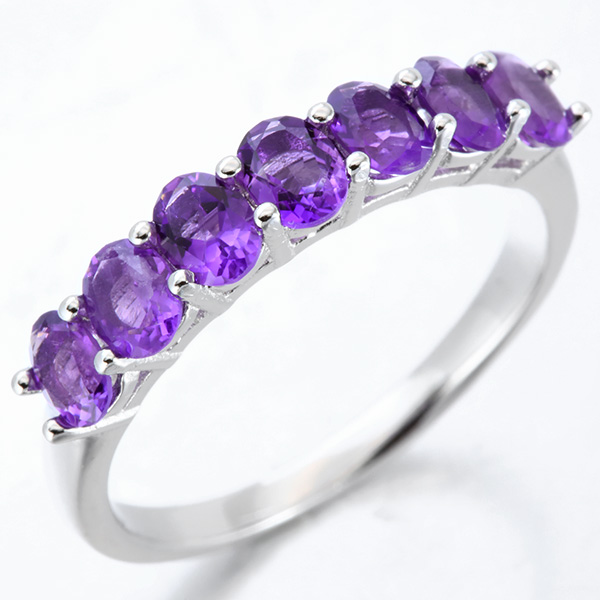 Amethyst Stacking Band Ring in Sterling Silver | Property Room