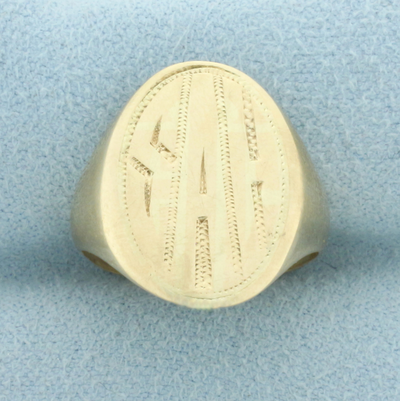 Antique Monogram Signet Ring in 10k Yellow Gold | Property Room
