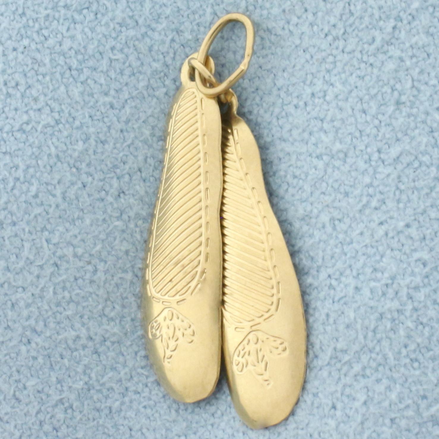 Ballet Shoes Charm in 14k Yellow Gold | Property Room