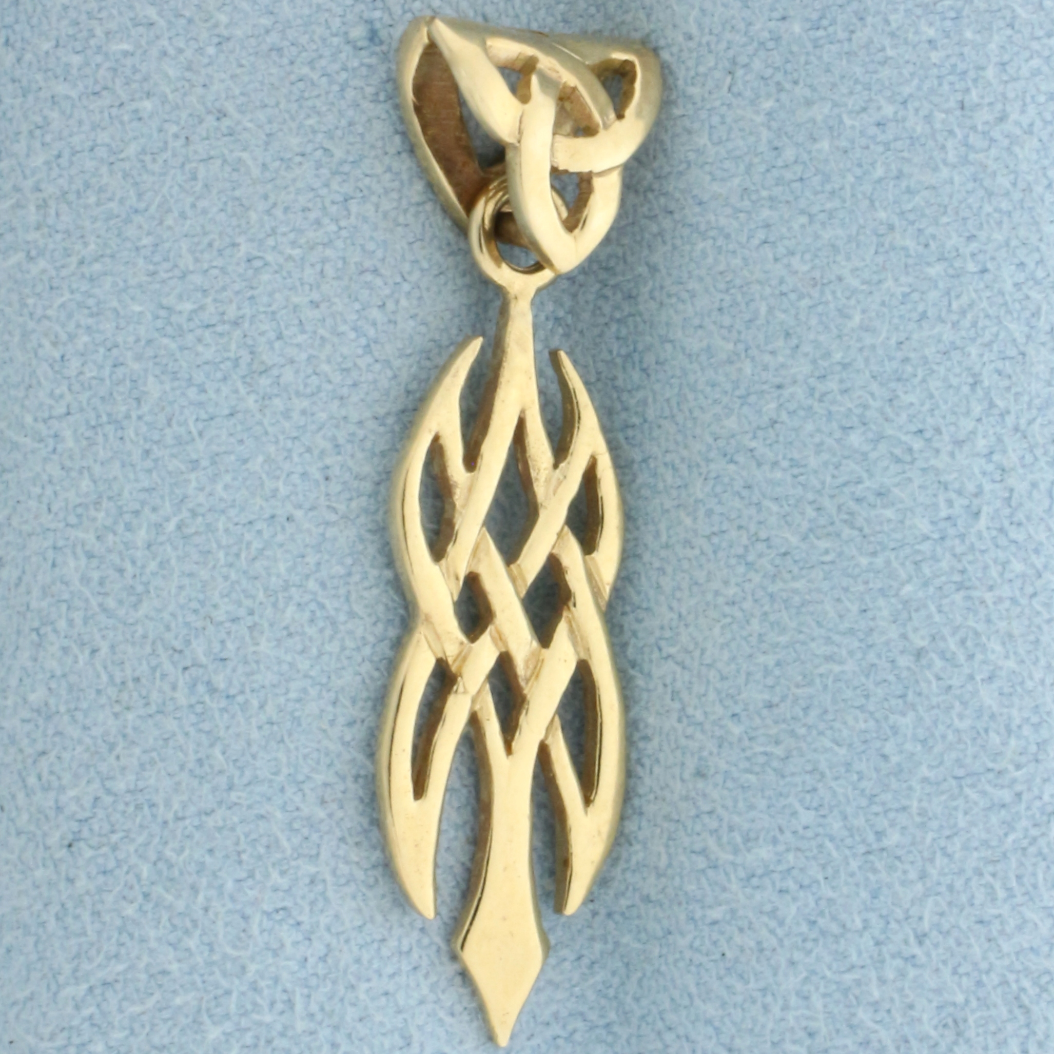 Celtic Flame Pendant or Charm in 14k Yellow Gold | Property Room