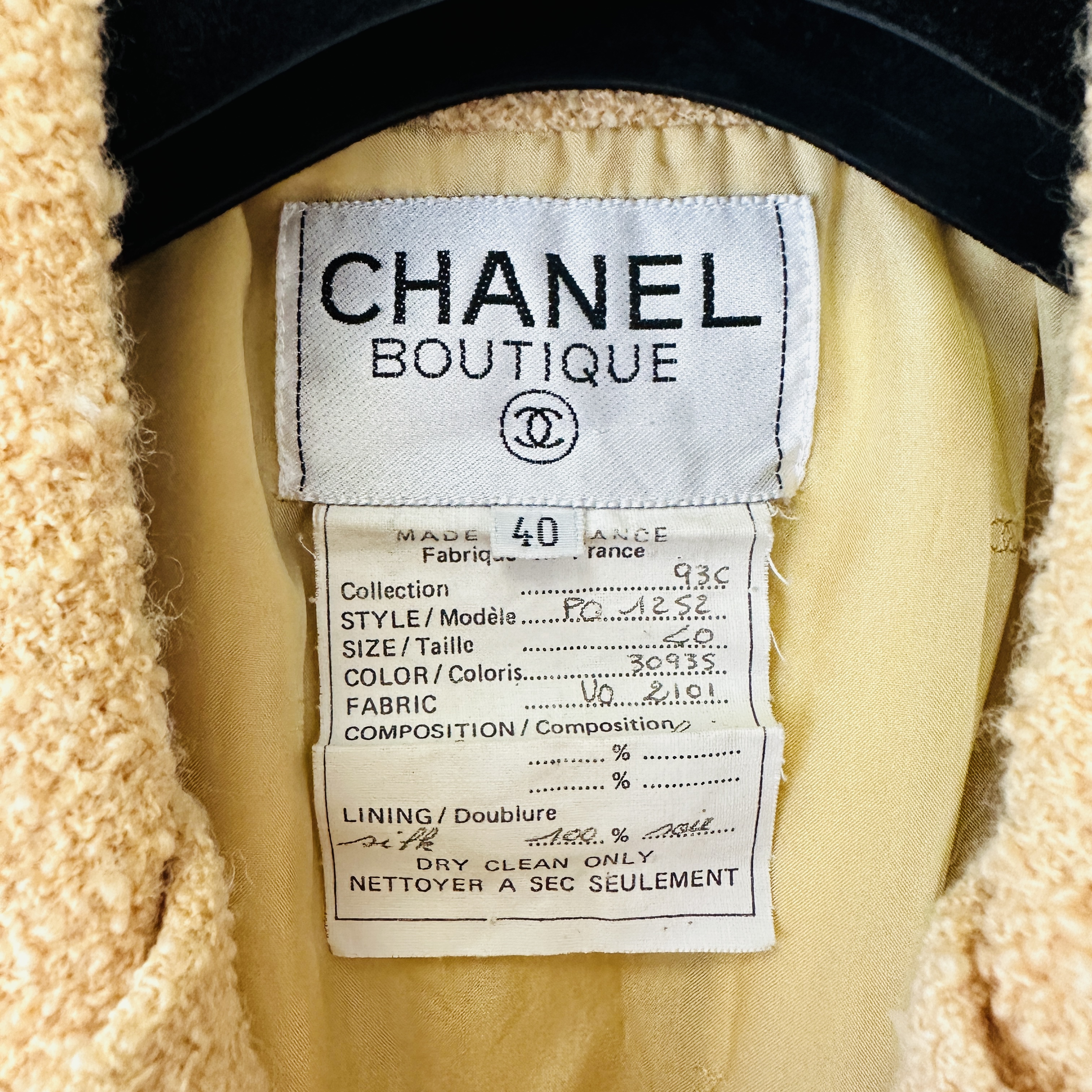 Chanel Pastel Orange Gold Boucle Tweed Short Sleeve Sun Button Jacket ...