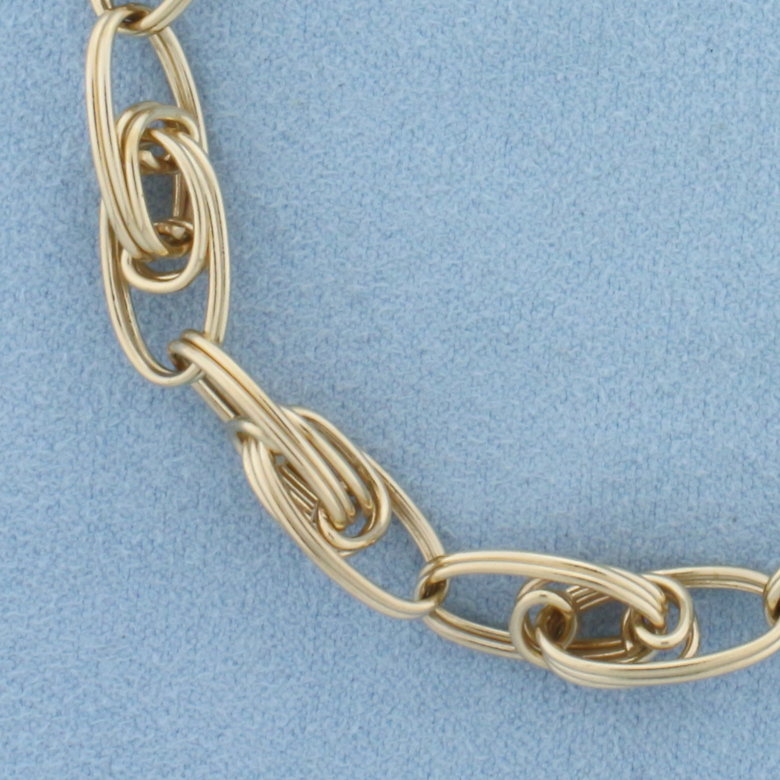Designer Double Oval Link Bracelet in 14k Yellow Gold | Property Room
