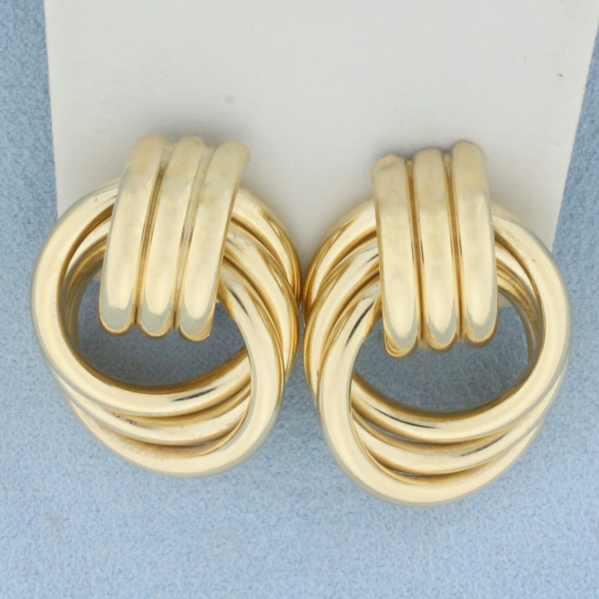 Designer Hoop Earrings in 14k Yellow Gold | Property Room