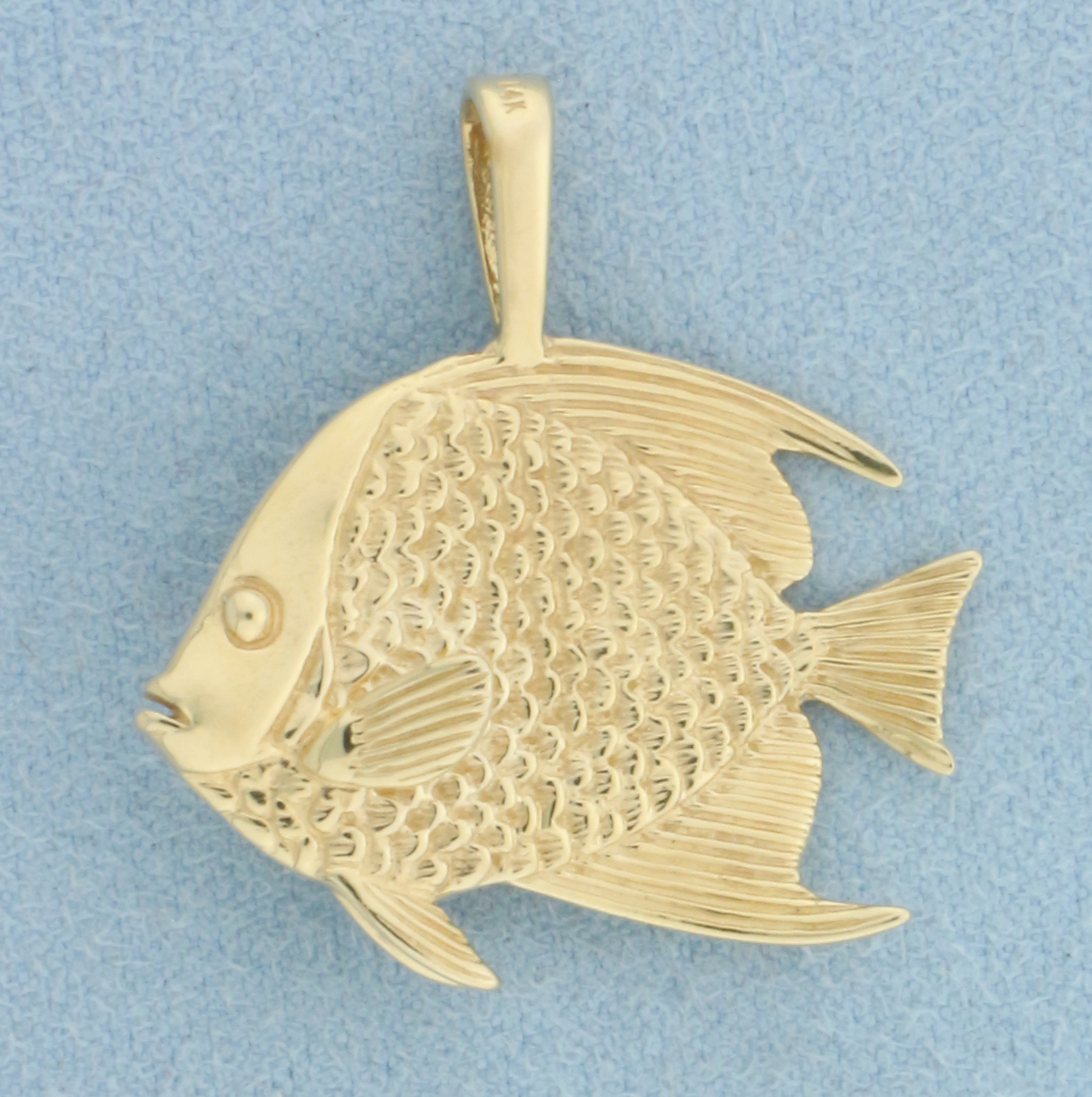 Designer Kabana Fish Pendant in 14k Yellow Gold | Property Room