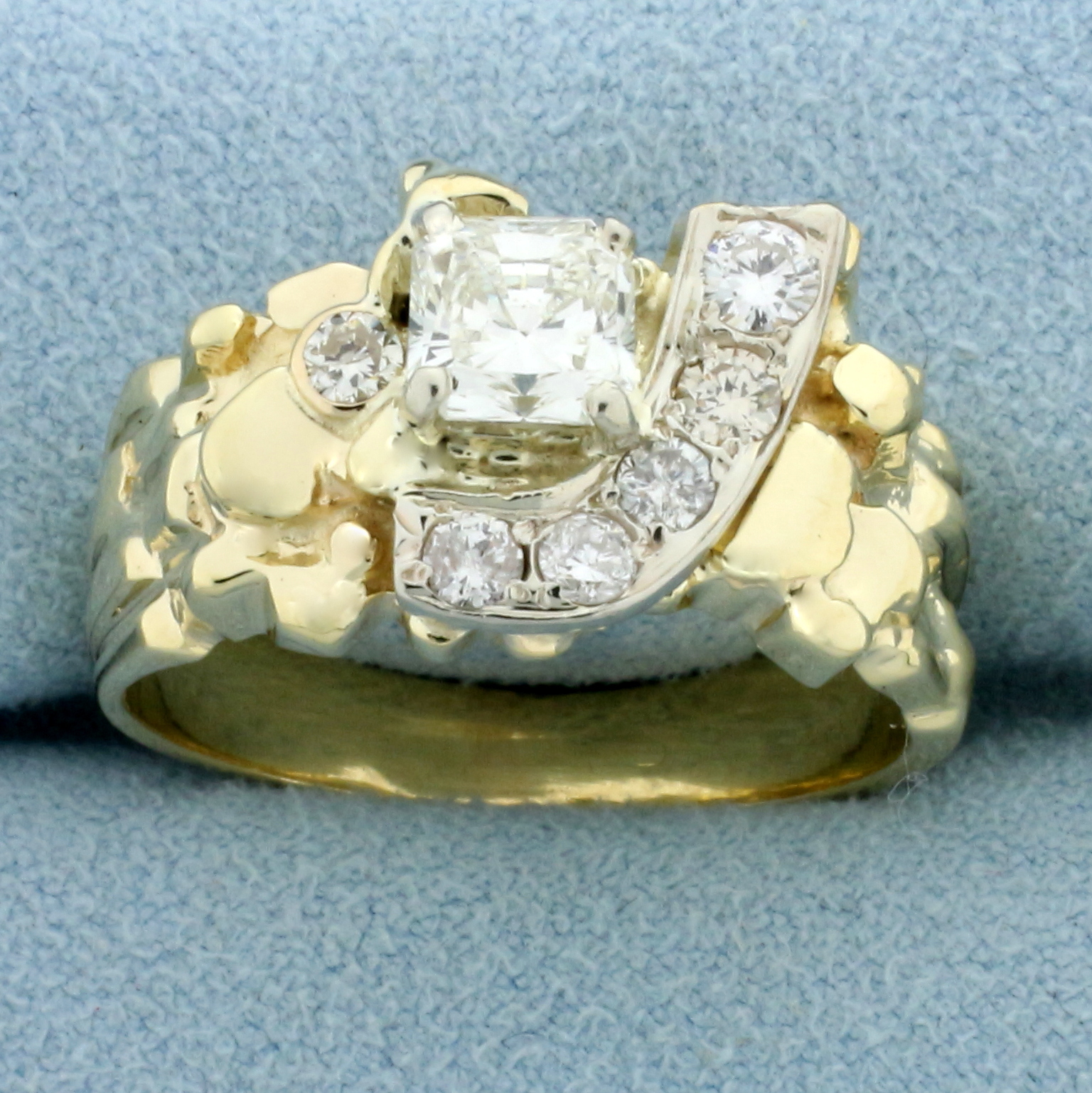 Designer Nugget Style Diamond Ring in 14K Yellow Gold | Property Room