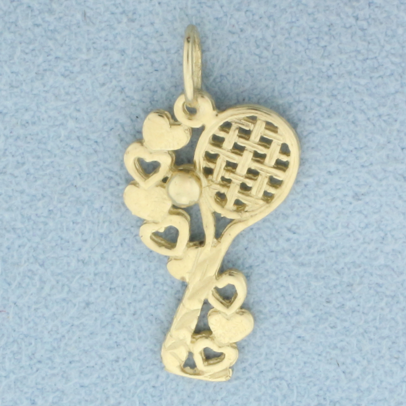 Diamond Cut Racket Pendants in 14k Yellow Gold | Property Room