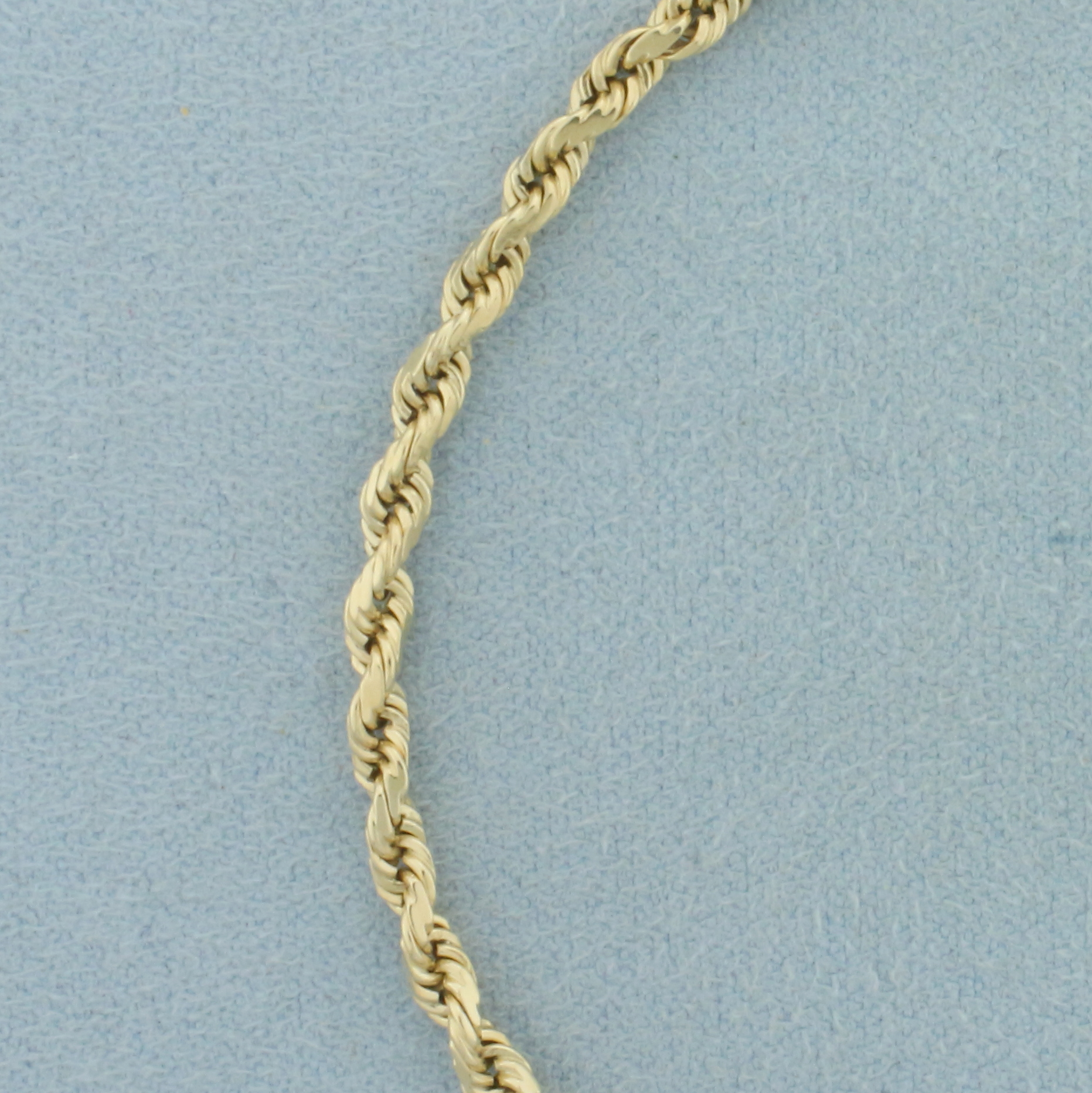 Diamond Cut Rope Bracelet in 14k Yellow Gold | Property Room