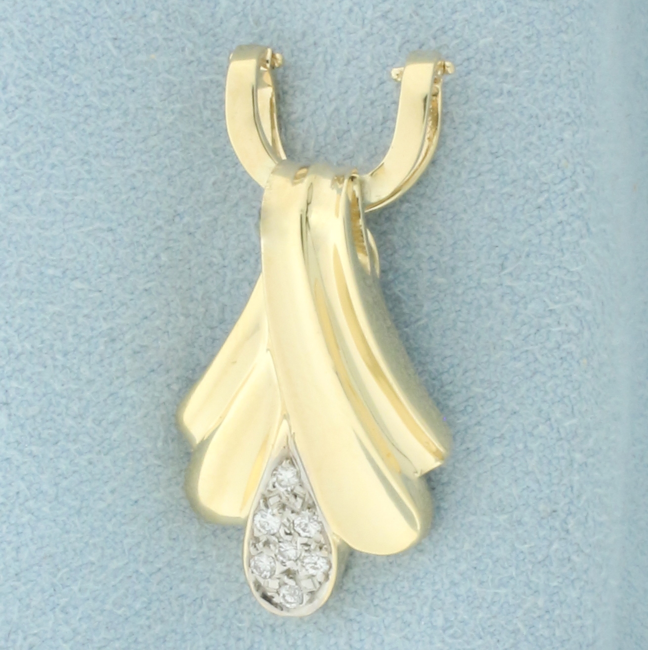 Diamond Necklace Enhancer Pendant in 14k Yellow Gold | Property Room